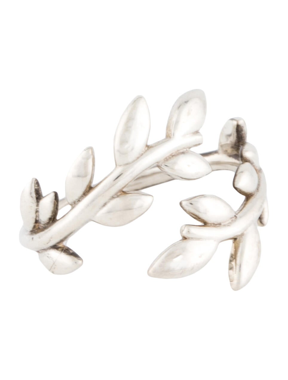 Tiffany & Co. Olive Leaf Bypass Ring - Sterling Silver Band, Rings - TIF234533 | The RealReal