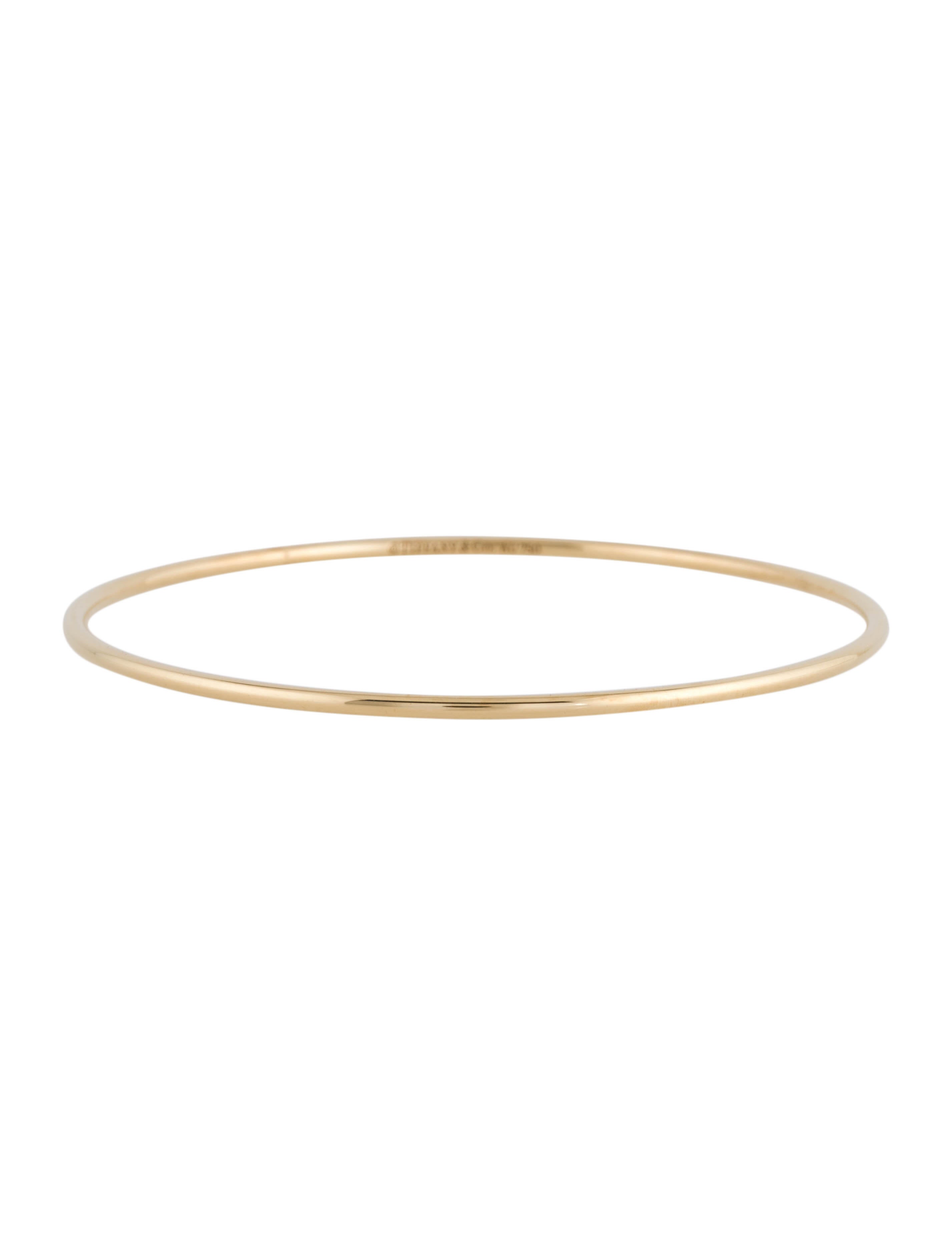 Tiffany & Co. 18K Bangle Bracelet - 18K Yellow Gold Bangle, Bracelets ...