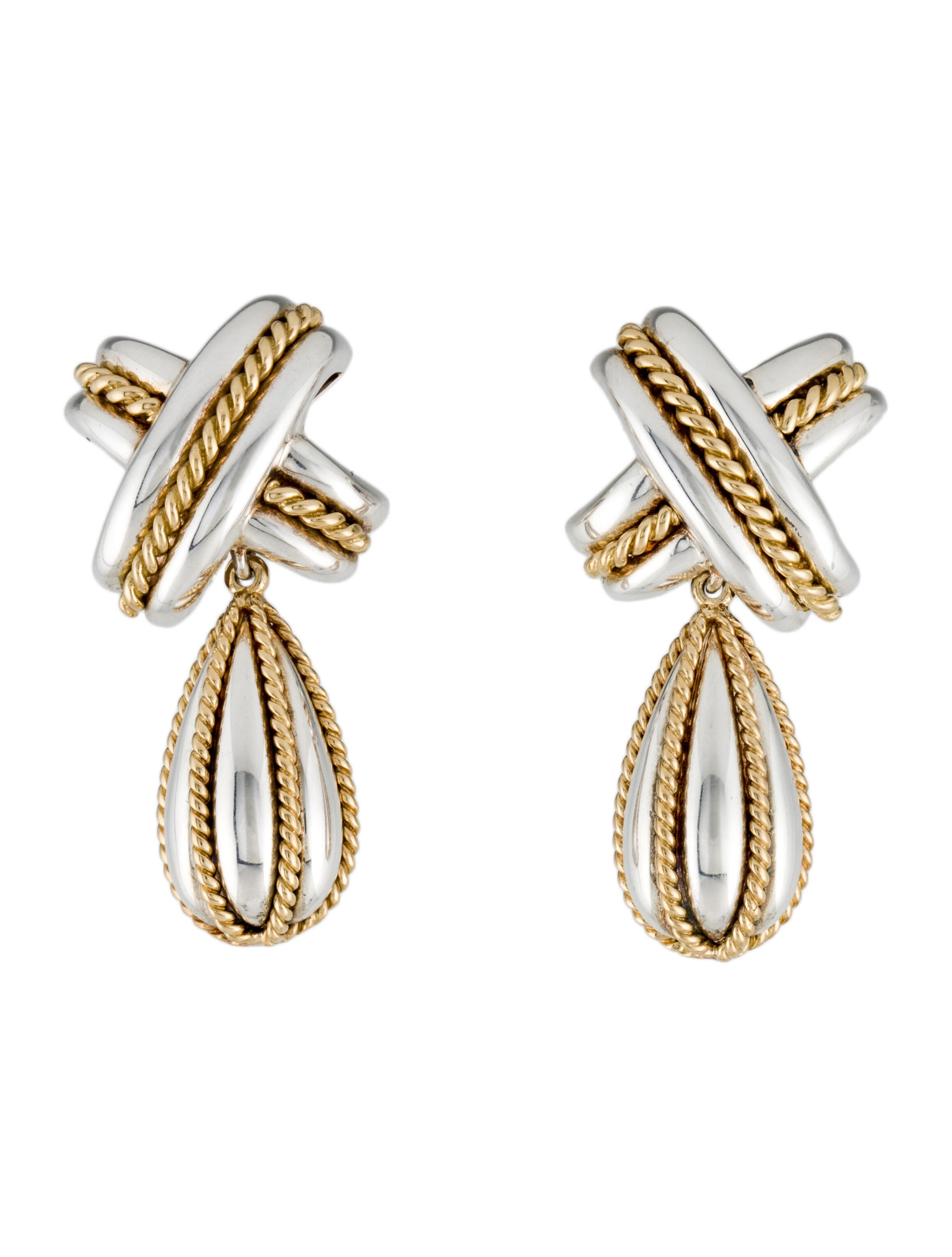 Tiffany & Co. Yellow Sapphire & Diamond Star Drop Earrings - 950 ...