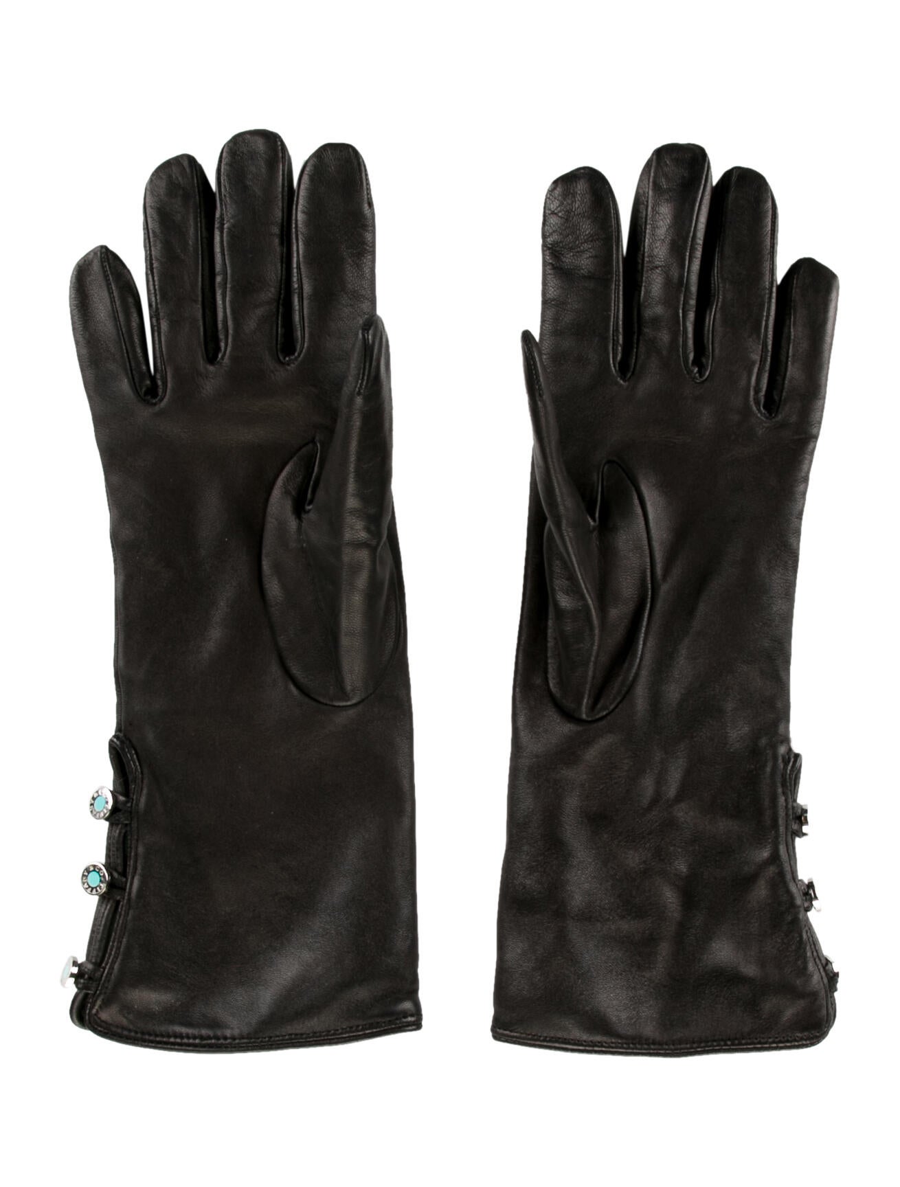 Tiffany & Co. Cashmere-Lined Leather Gloves - Black Winter Accessories ...