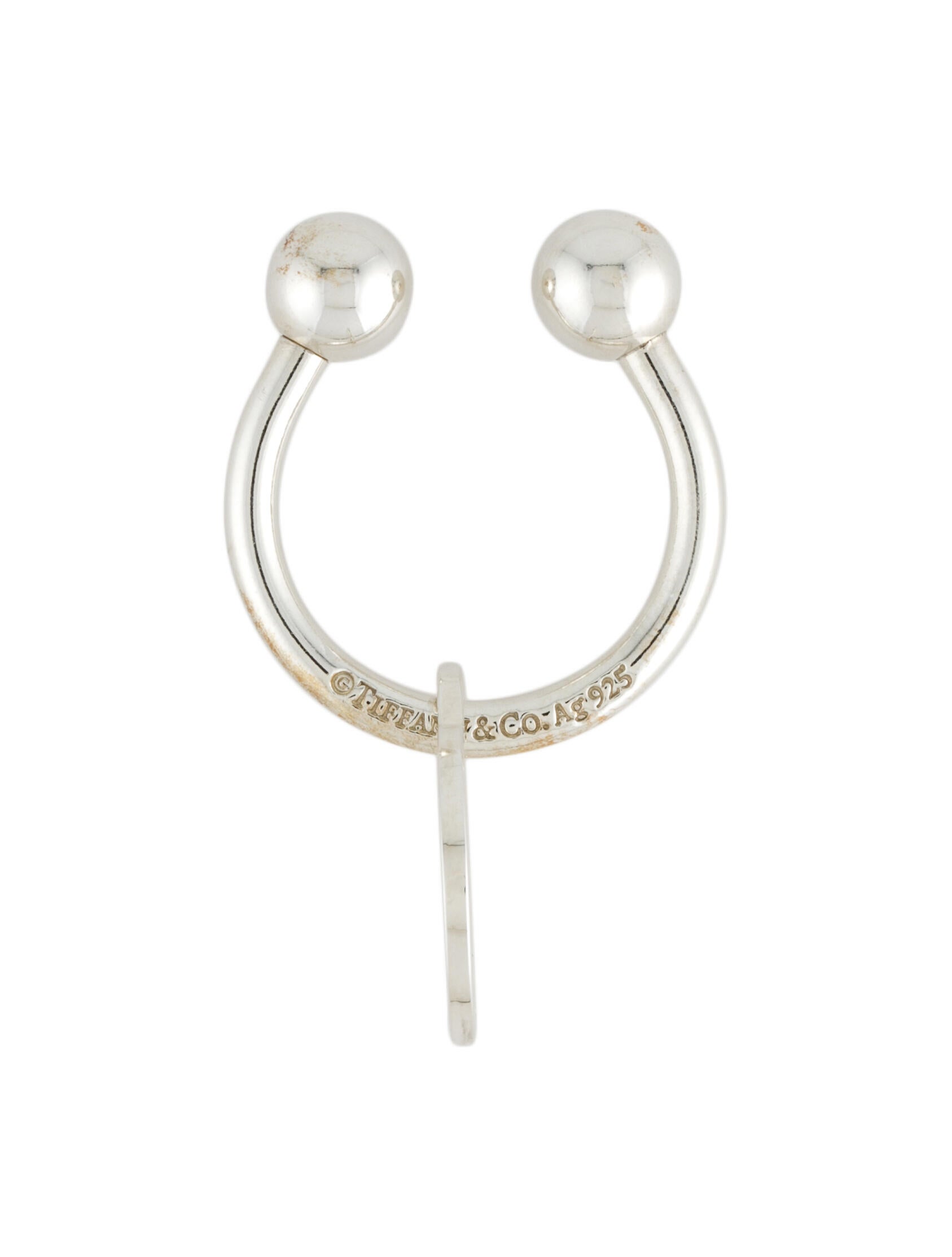 Tiffany & Co. Horseshoe Engraved Tag Keychain - Silver Keychains ...