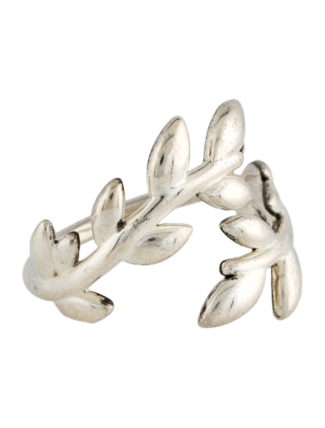 Tiffany & Co. Olive Leaf Bypass Ring - Sterling Silver Band, Rings - TIF238256 | The RealReal