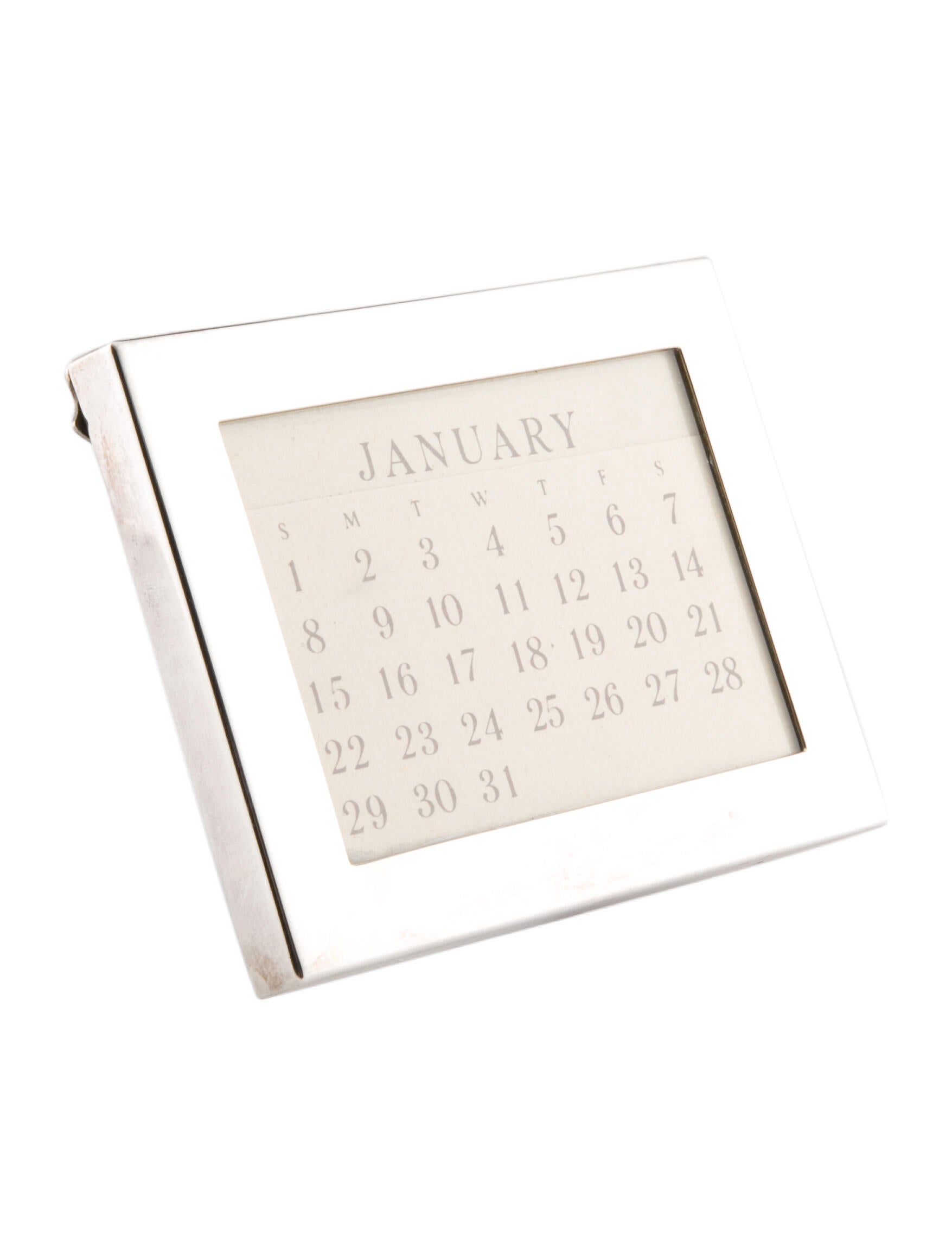 Tiffany & Co. Sterling Silver Perpetual Calendar - Black Decorative ...
