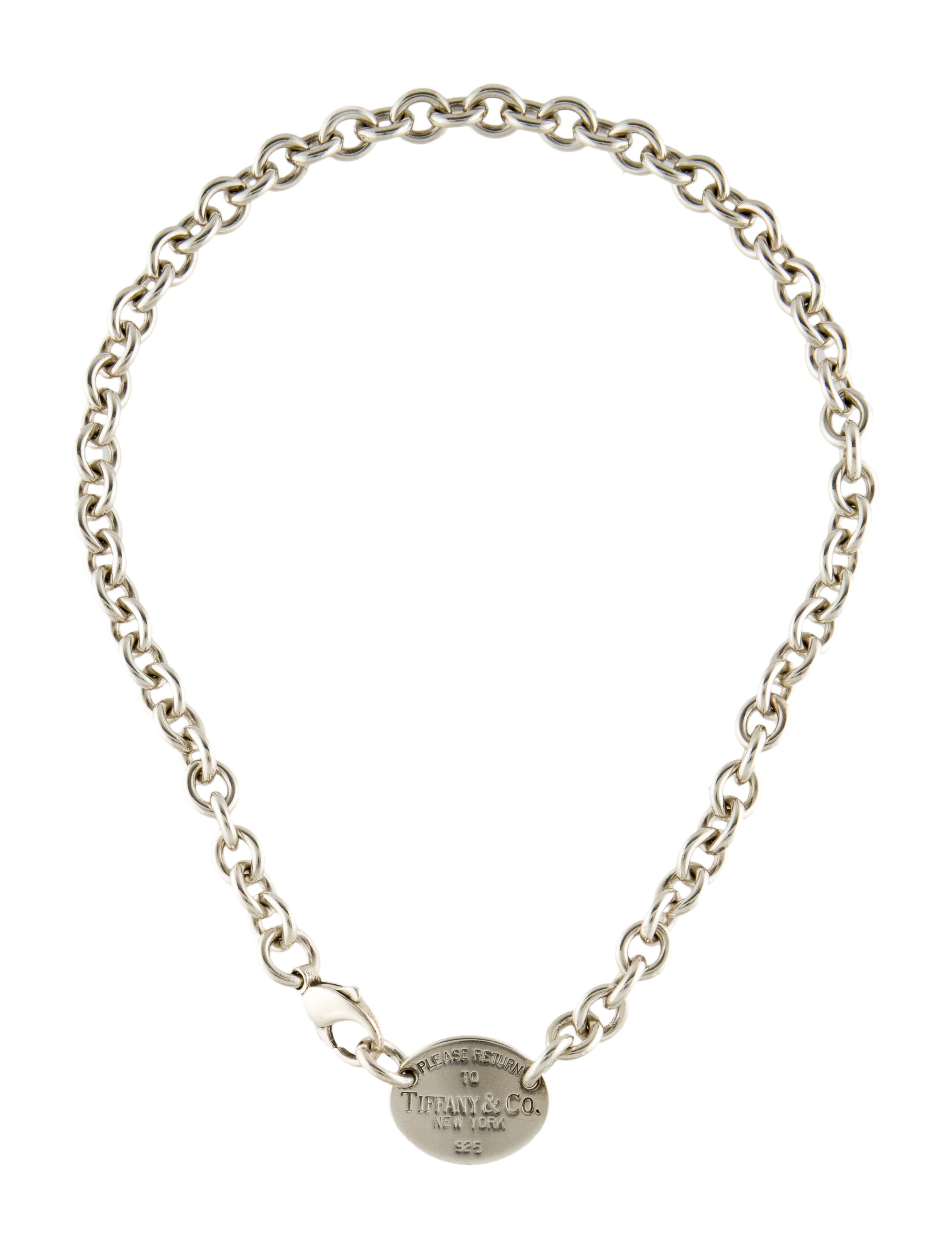 Tiffany & Co. 18K Oval Tag Choker - 18K Yellow Gold Choker, Necklaces ...