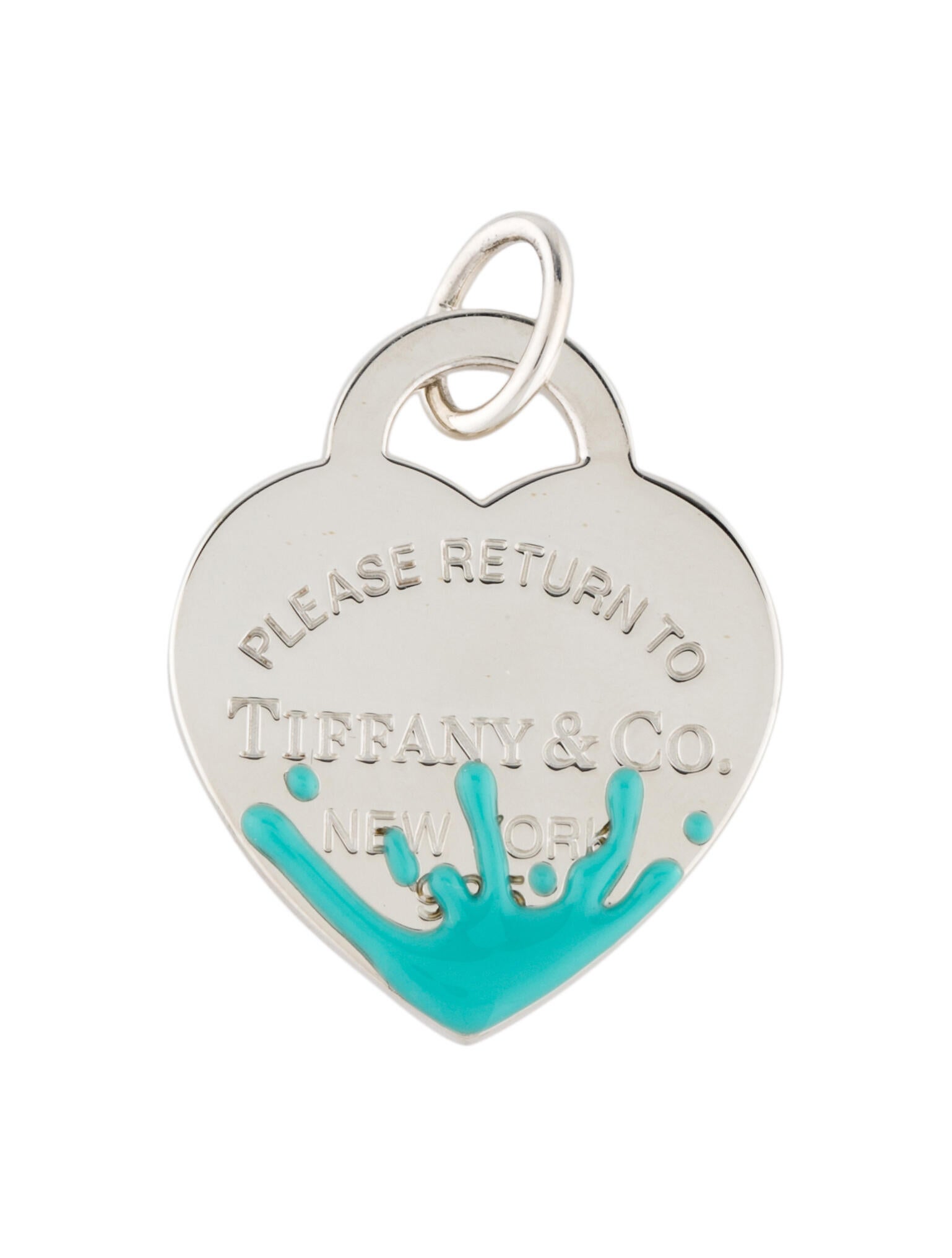 Tiffany & Co. Color Splash Heart Tag Charm - Blue, Sterling Silver ...