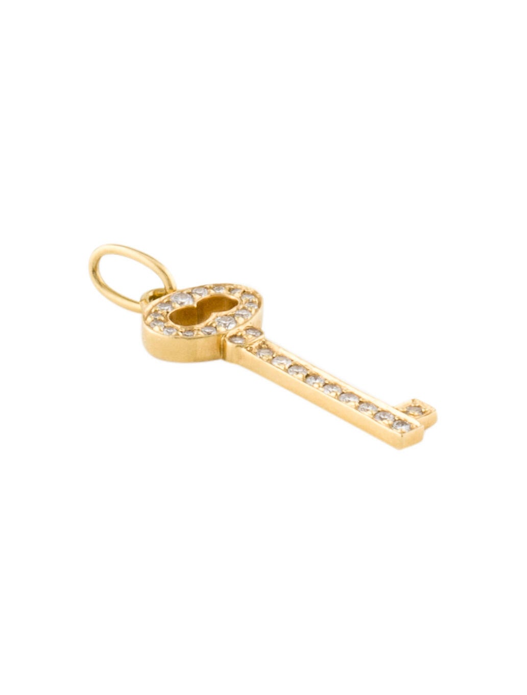Tiffany & Co. 18K Diamond Vintage Oval Key Charm - Pendant, Charms ...