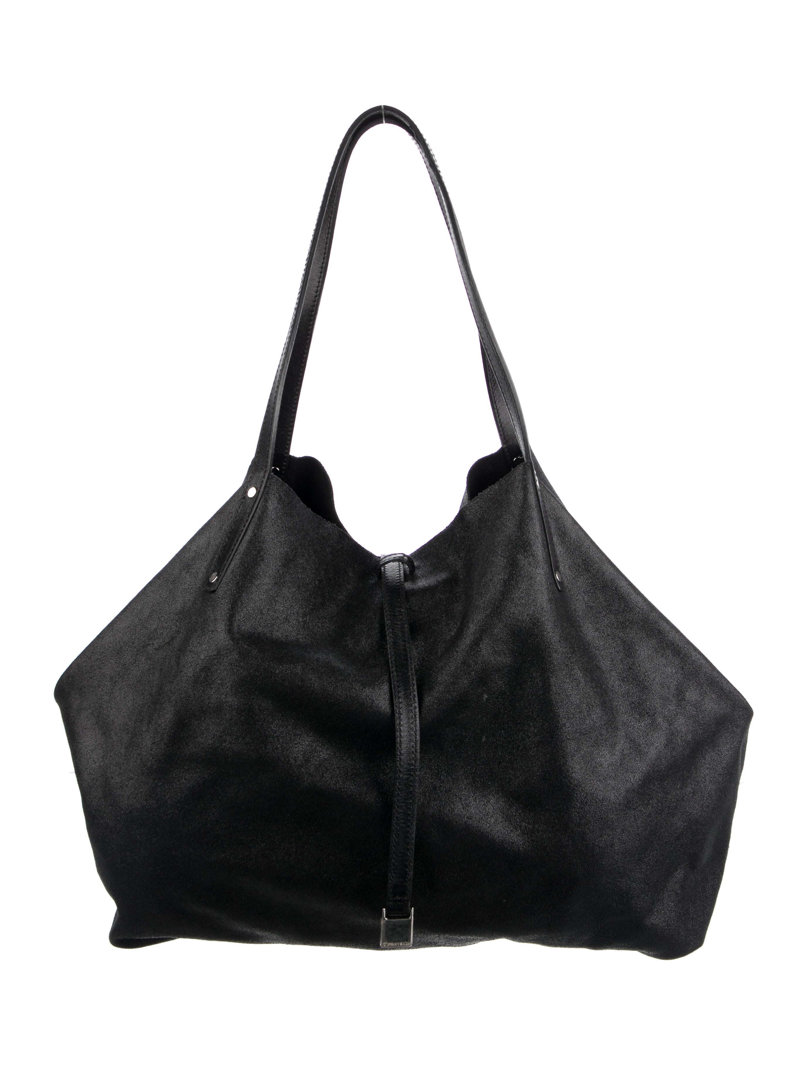 Tiffany & Co. Leather Tote Bag - Black Totes, Handbags - TIF240169 ...