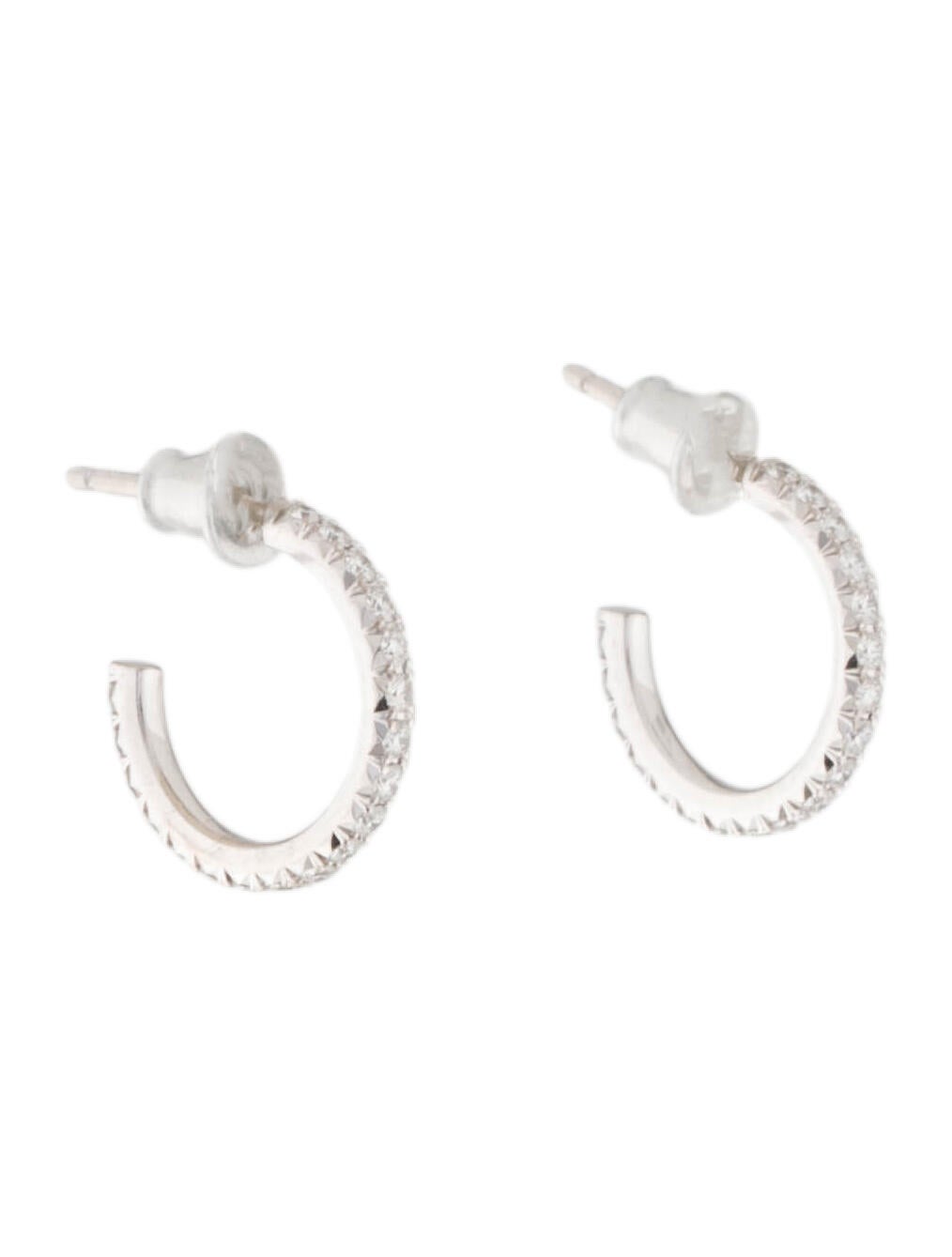 Tiffany & Co. Vintage 18K Diamond Hoop Earrings - 18K Yellow Gold Hoop ...