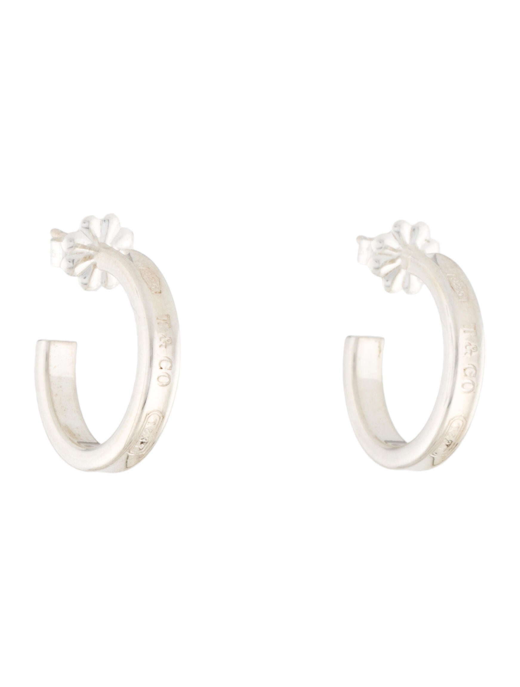 Tiffany & Co. Vintage 18K Diamond Hoop Earrings - 18K Yellow Gold Hoop ...