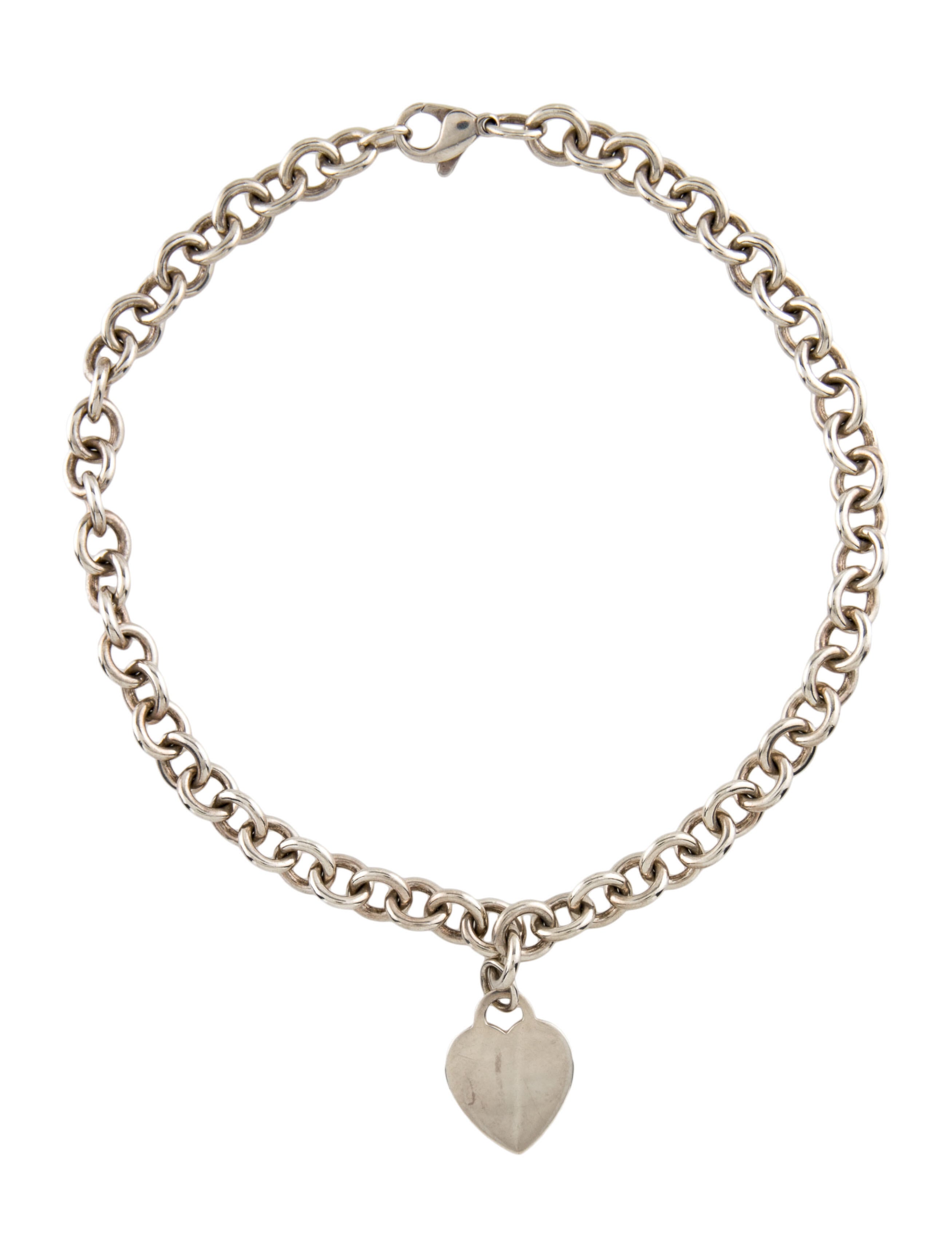 Necklace 14K Diamond Graduated Heart Collar Necklace - 14K White Gold ...