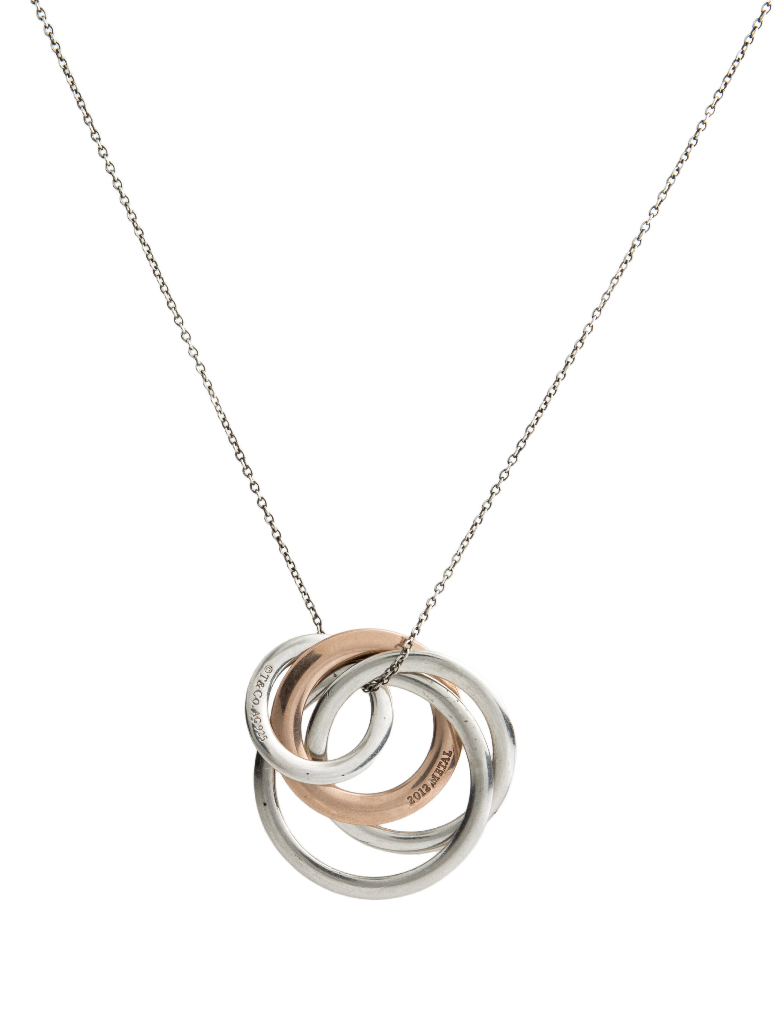 Tiffany & Co. 1837 Interlocking Circles Pendant Necklace - Sterling ...