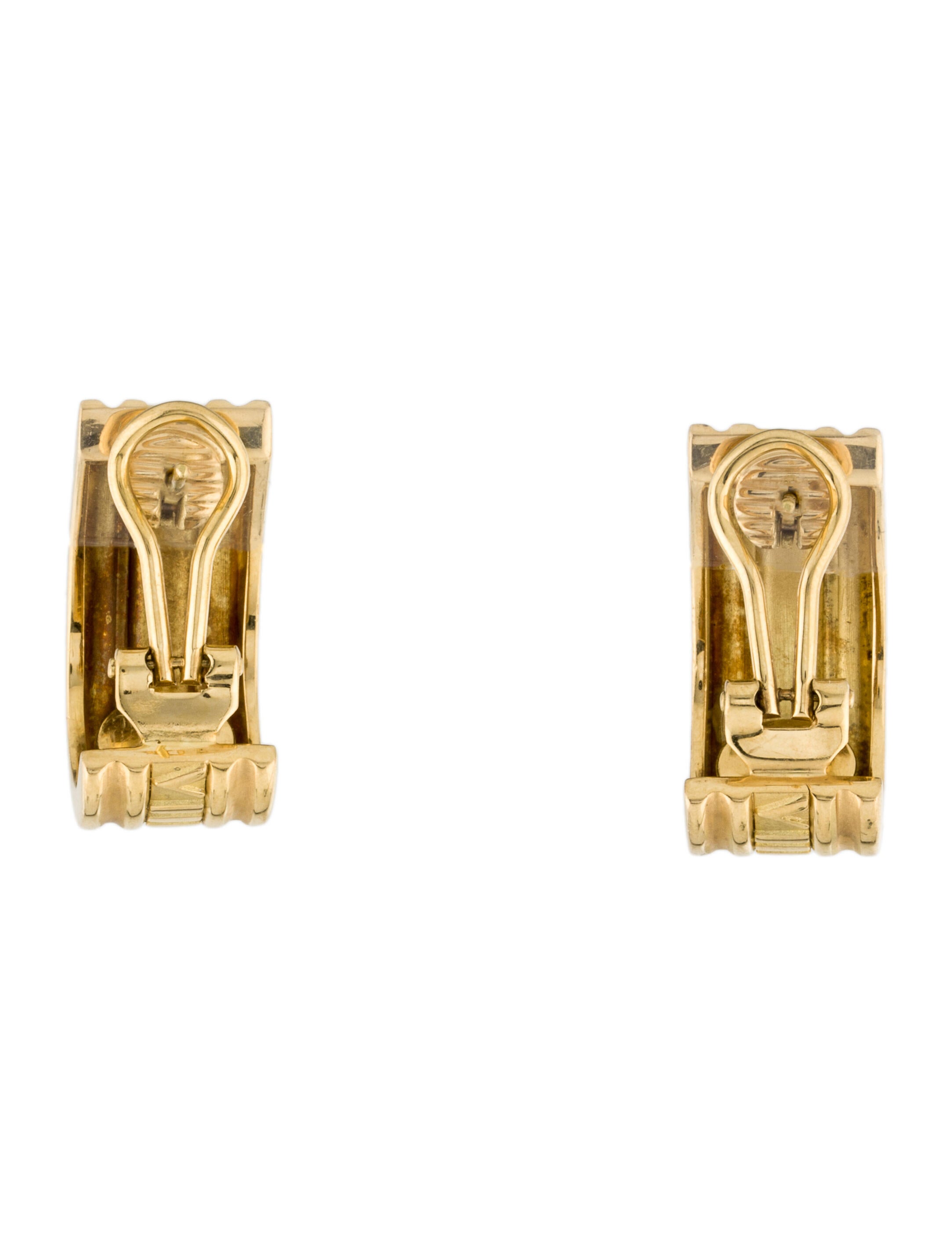 Tiffany & Co. 18K Vintage Atlas Ear-clip Earrings - 18K Yellow Gold ...