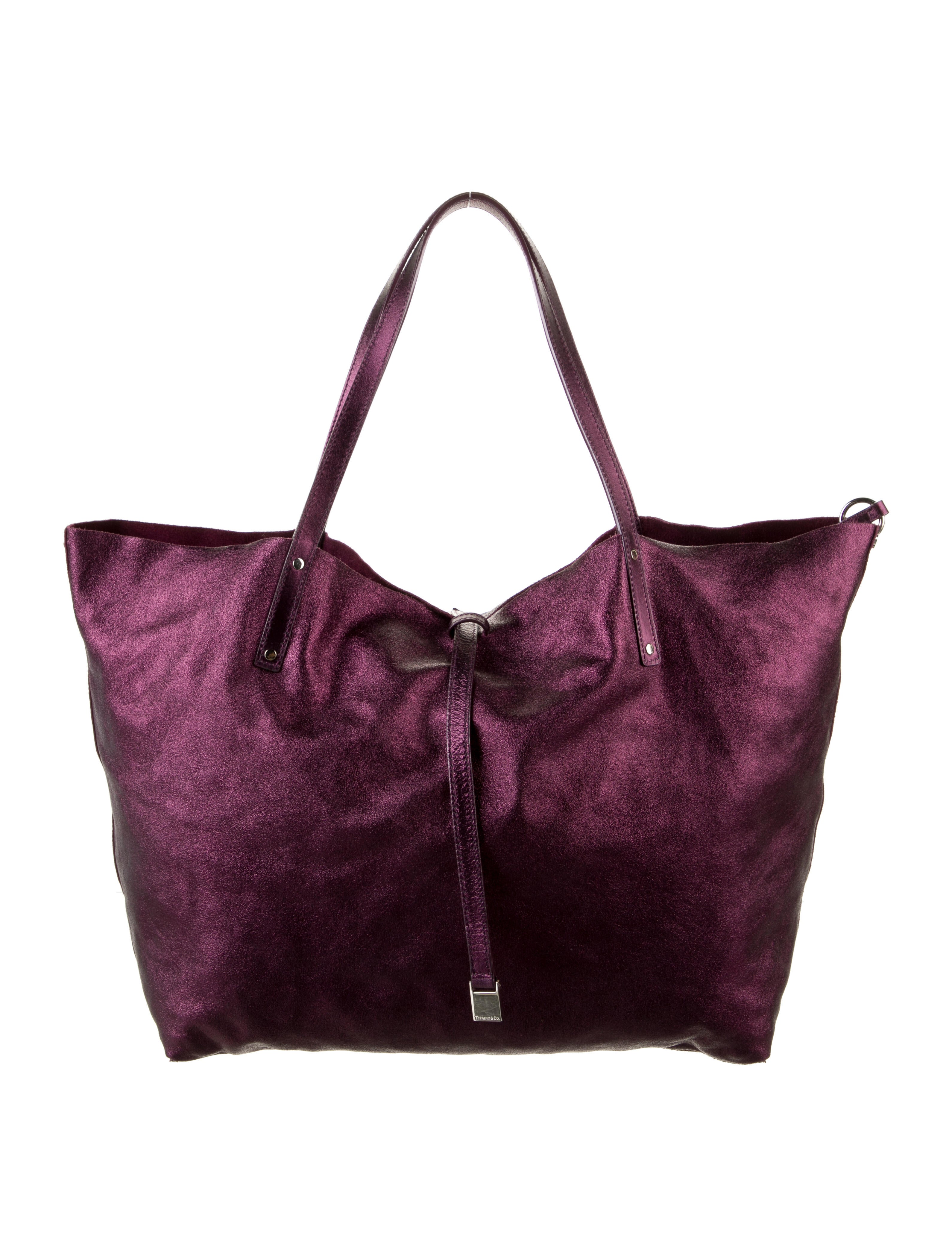 Tiffany & Co. Leather & Suede Reversible Tote - Purple Totes, Handbags ...