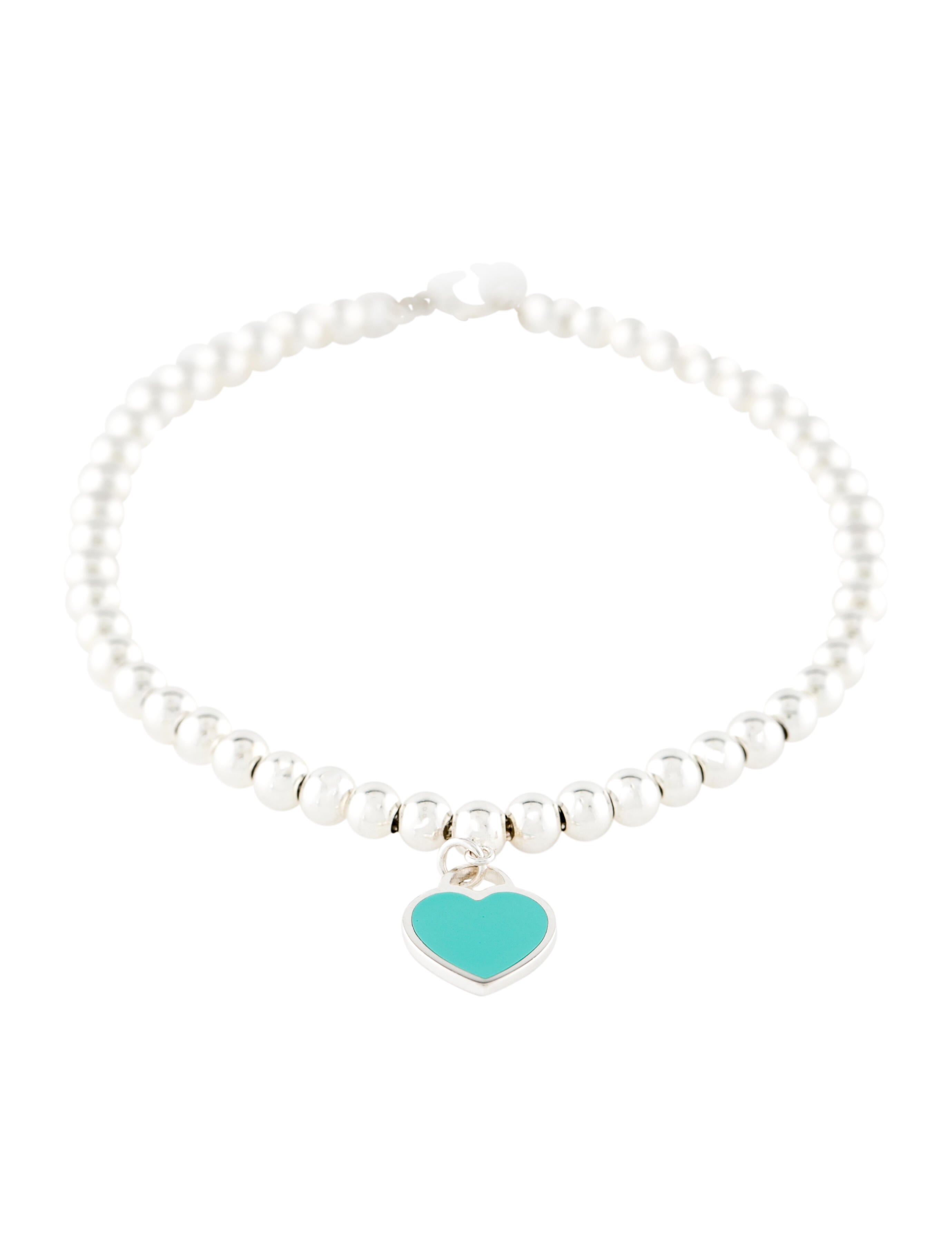 Tiffany & Co. Tiffany Blue® Heart Tag Bead Bracelet - Sterling Silver ...