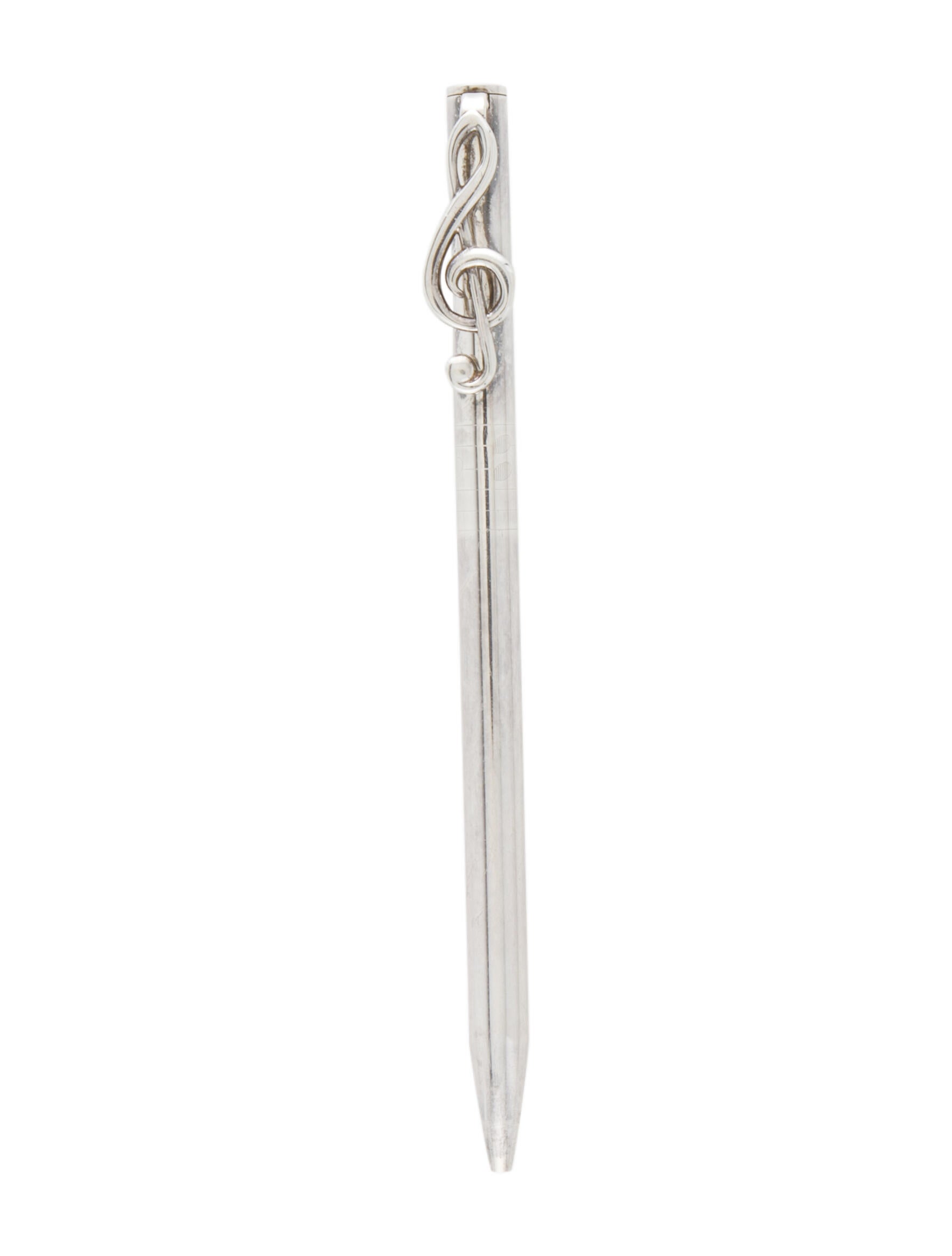 Tiffany & Co. Sterling Treble Clef Ballpoint Pen - Silver Books ...