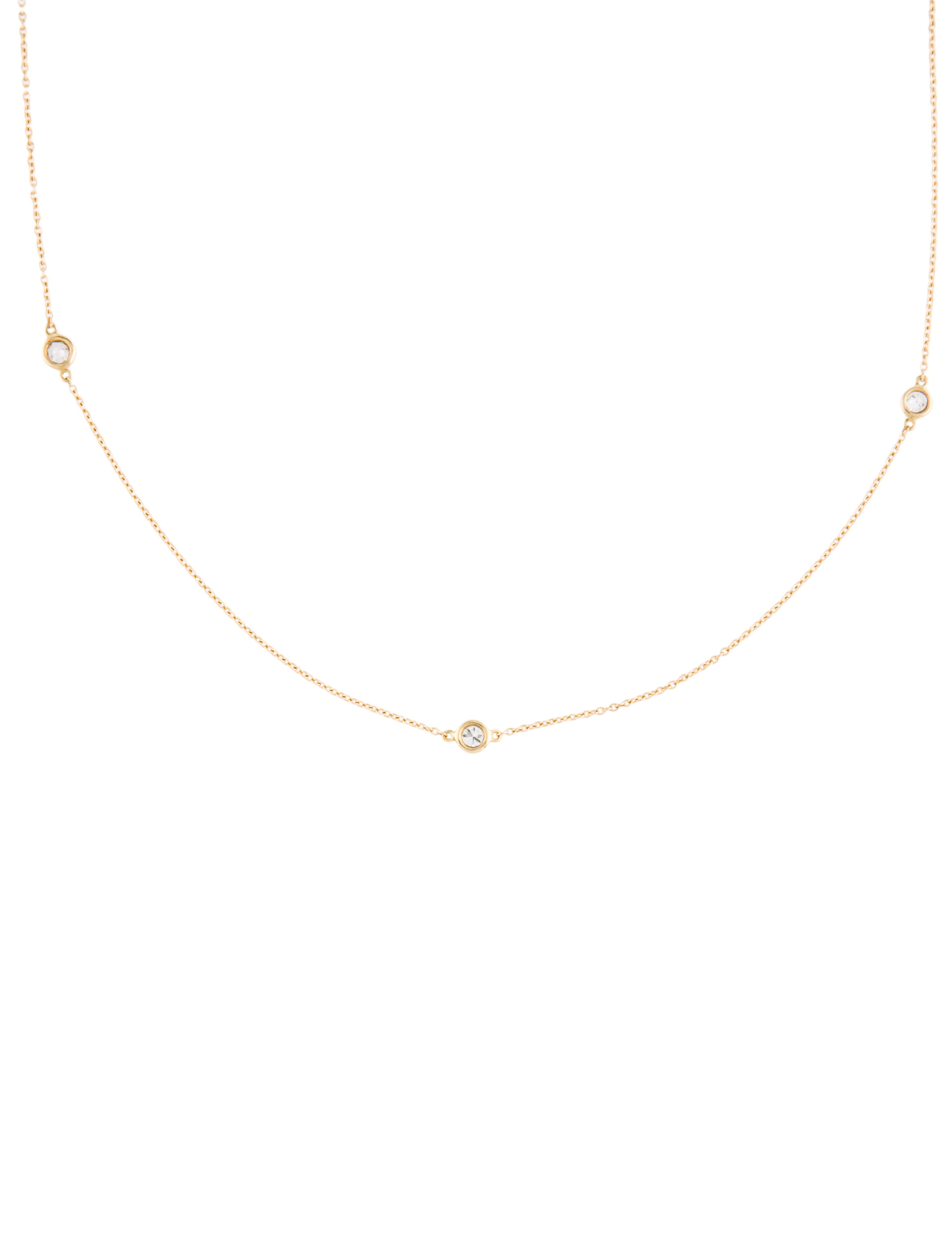 Tiffany & Co. 18K Diamonds by the Yard® Necklace w/ 14K Clasp - Station ...