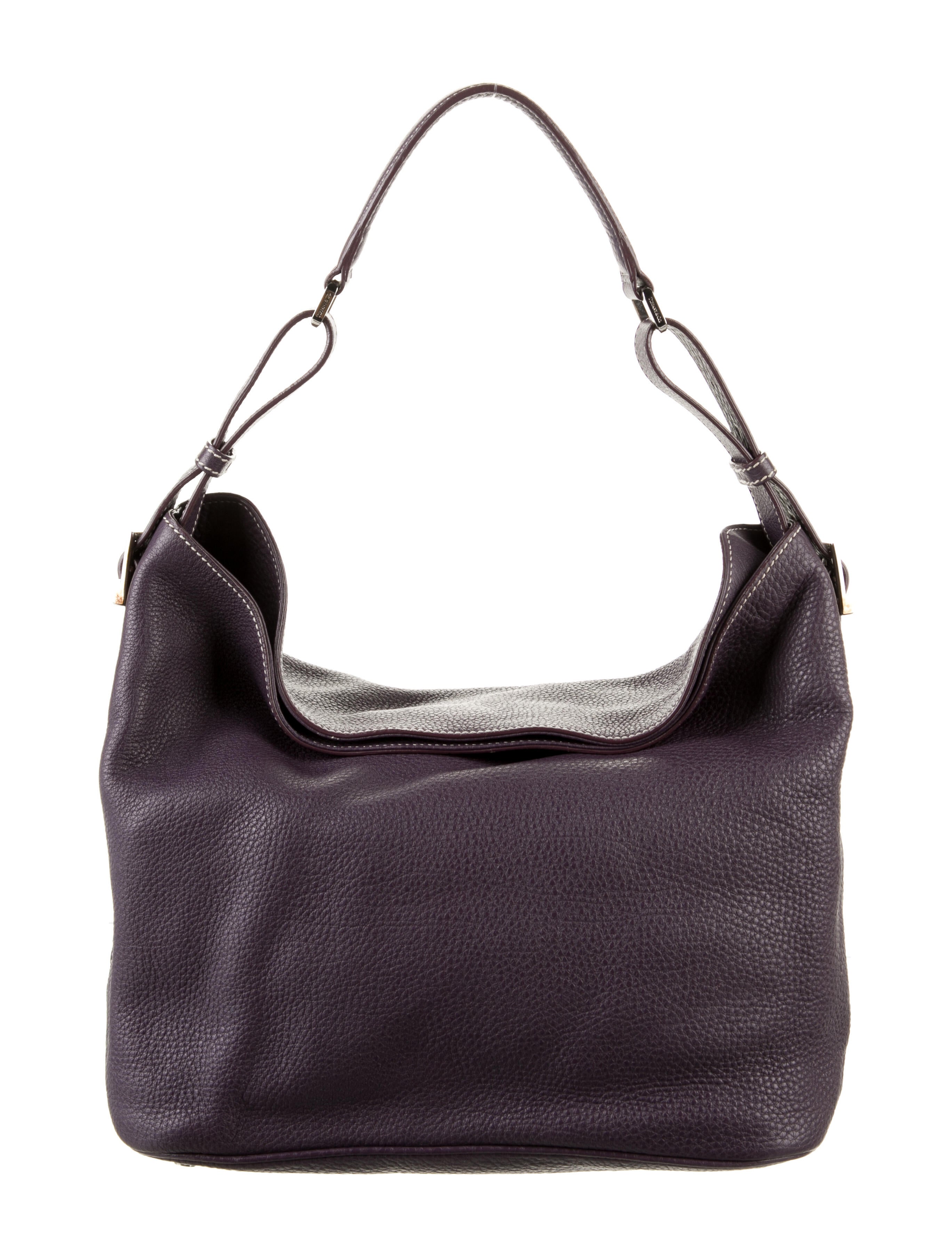 Tiffany & Co. Grained Leather Shoulder Bag - Purple Shoulder Bags ...