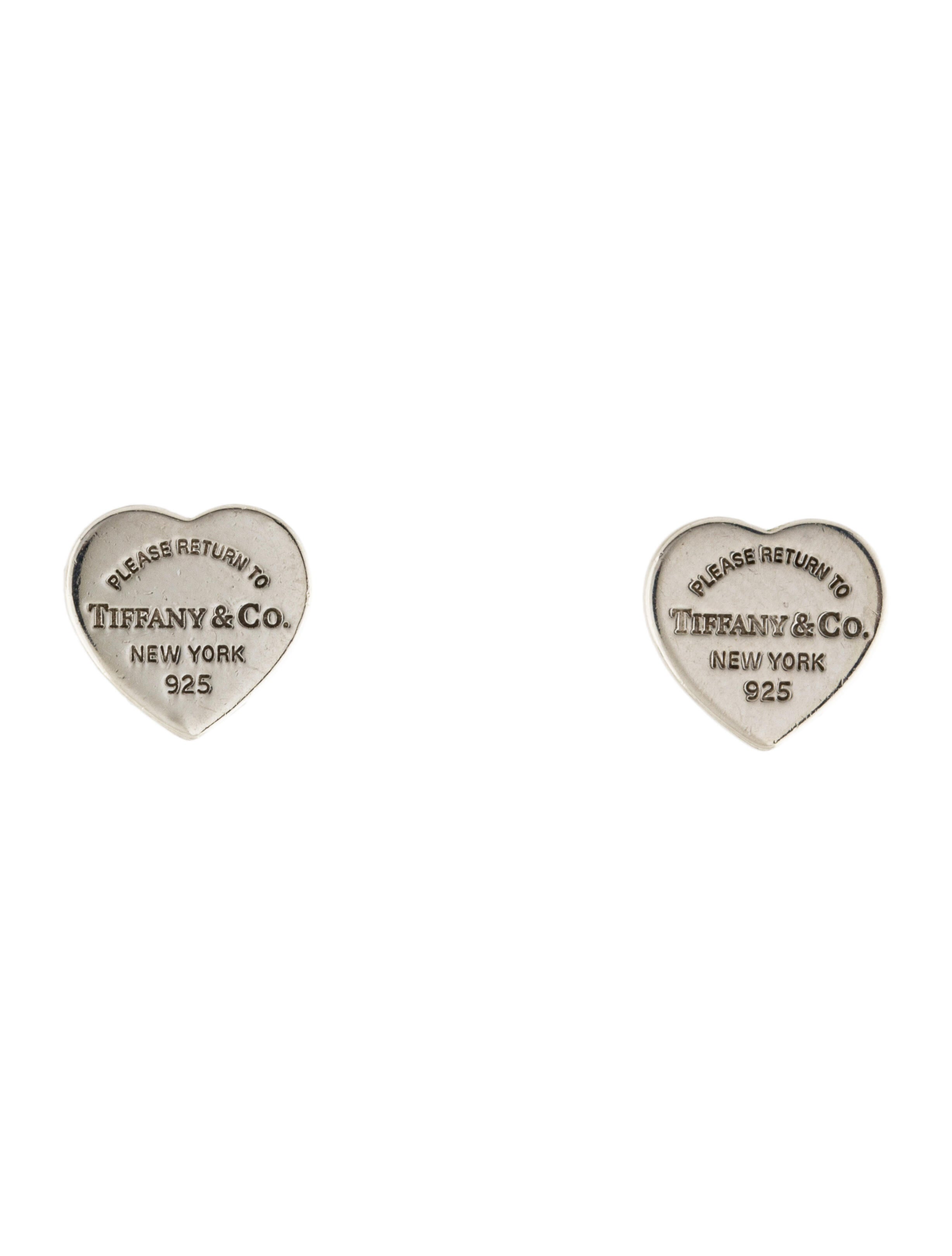 Tiffany & Co. Heart Tag Stud Earrings - Sterling Silver Stud, Earrings ...