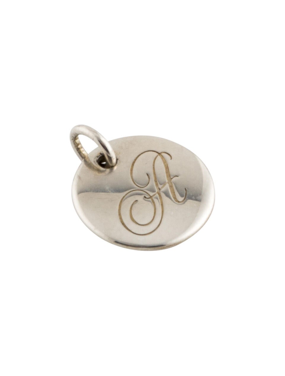 Tiffany & Co. Notes Alphabet Initial "A" Disc Charm Pendant - Pendant ...