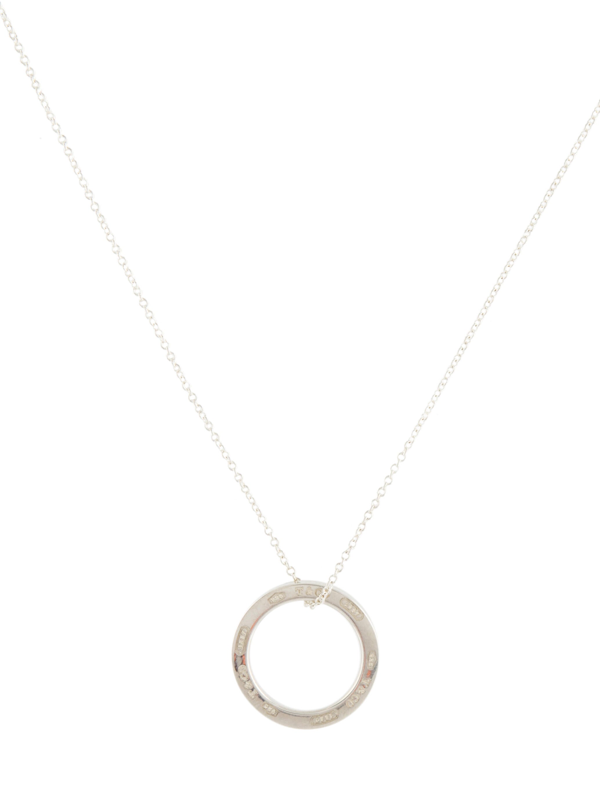 Tiffany & Co. 1837 Circle Pendant Necklace - Sterling Silver Pendant ...