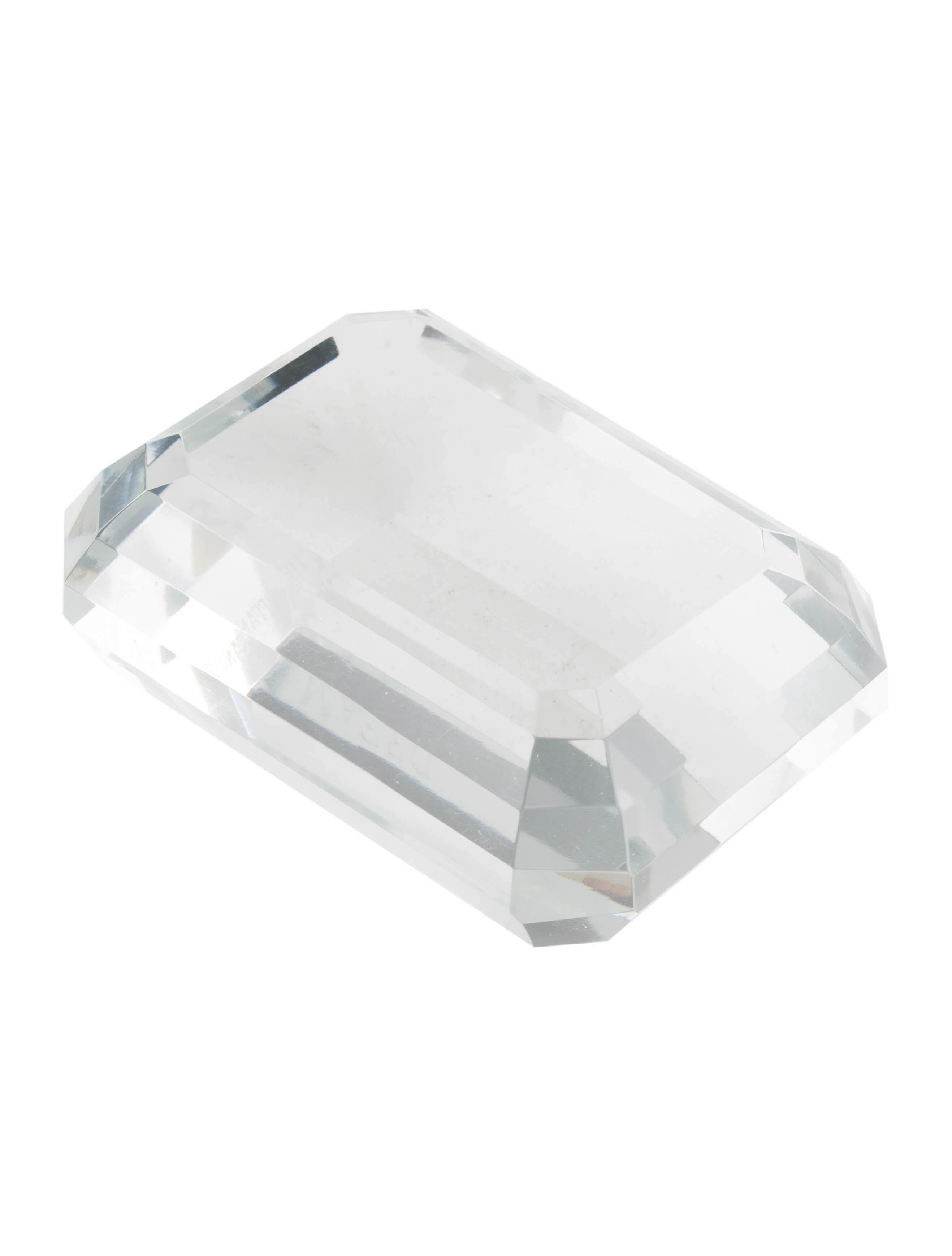 Tiffany & Co. Emerald-Cut Crystal Paperweight - Clear Decorative ...