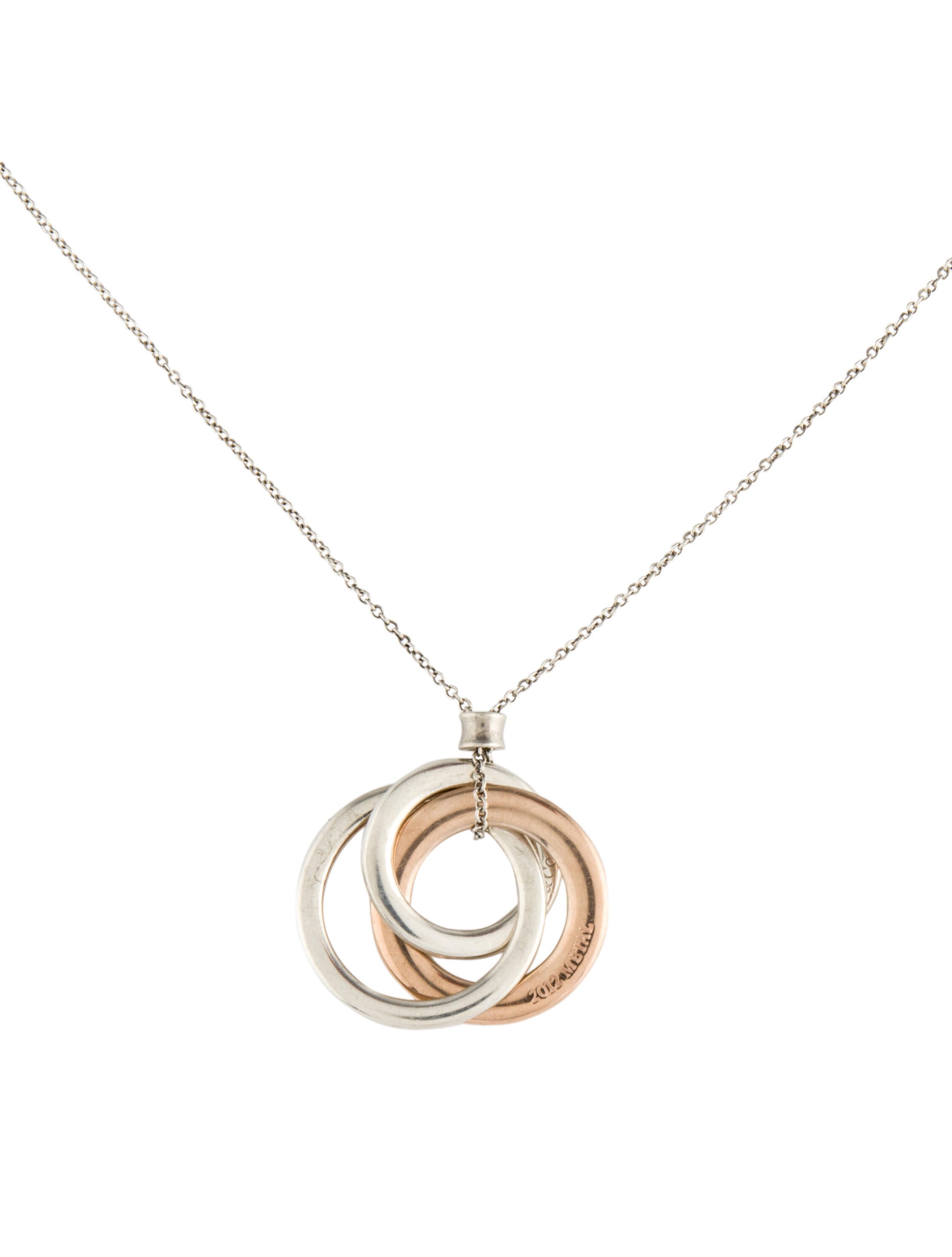 Tiffany & Co. 1837 Interlocking Circles Pendant Necklace - Sterling ...