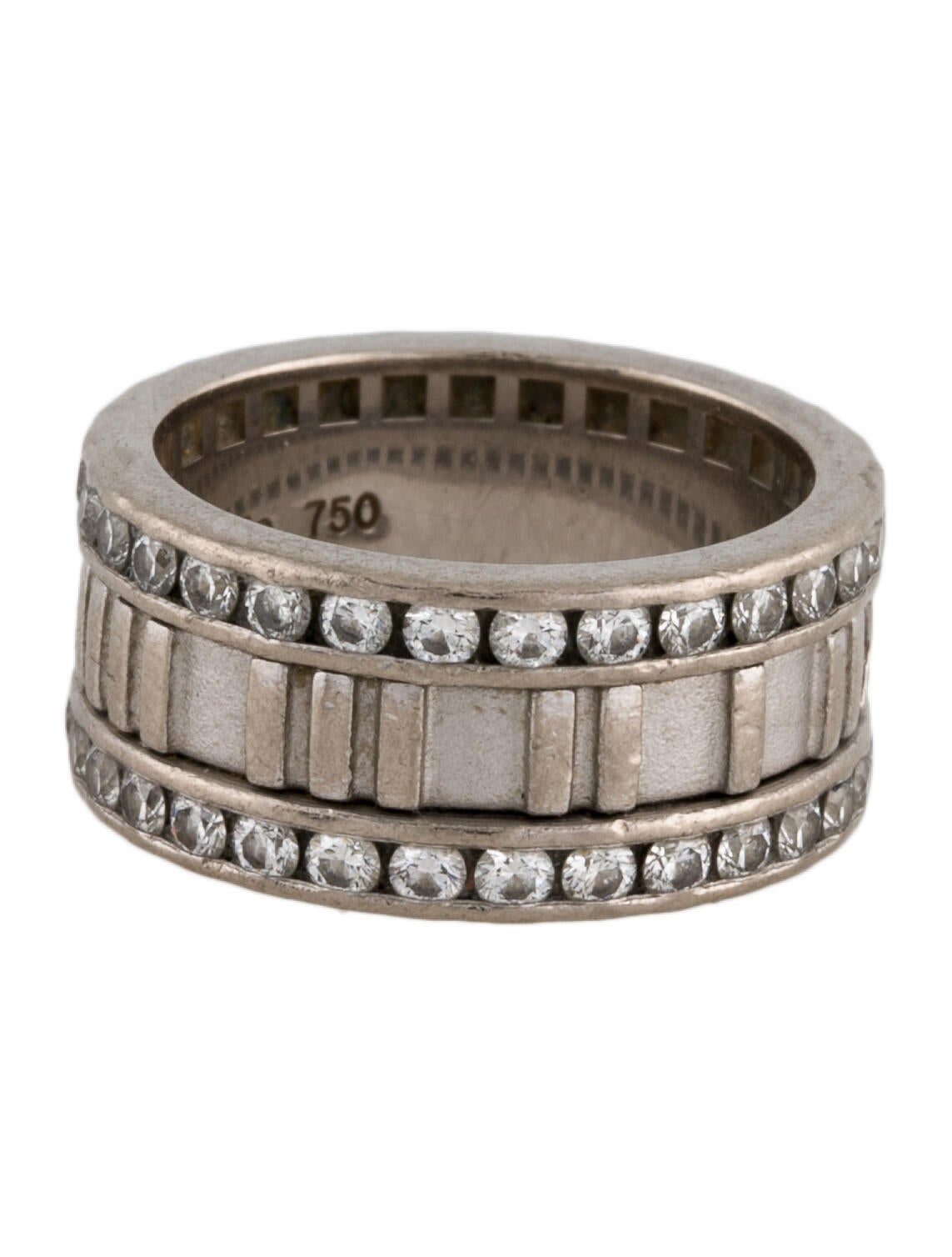 Tiffany & Co. Atlas Diamond Eternity Band - 18K White Gold Band, Rings ...