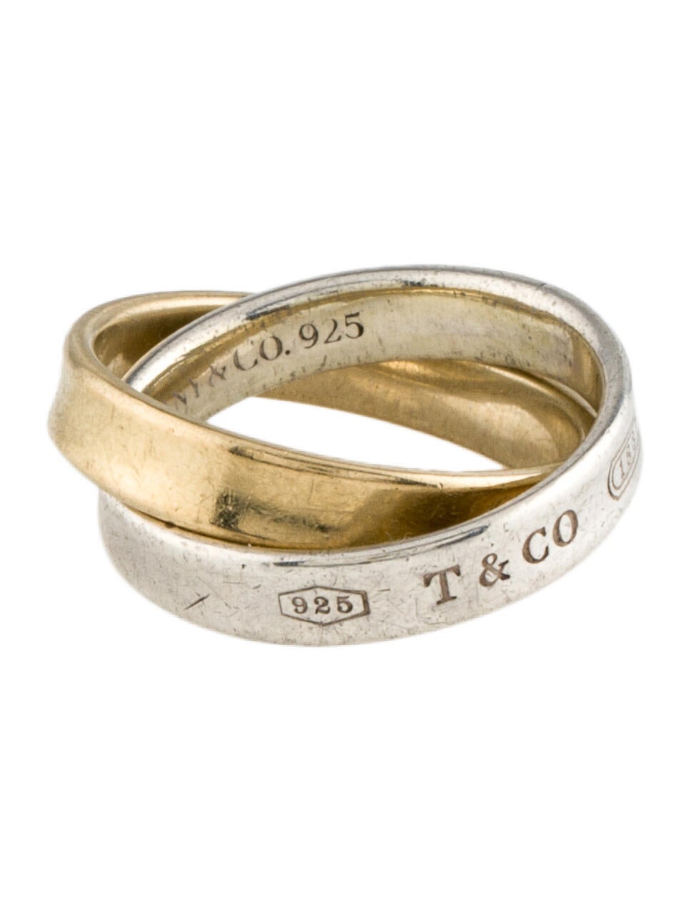 Tiffany & Co. Two-Tone Interlocking Circles Ring - 18K Yellow Gold ...