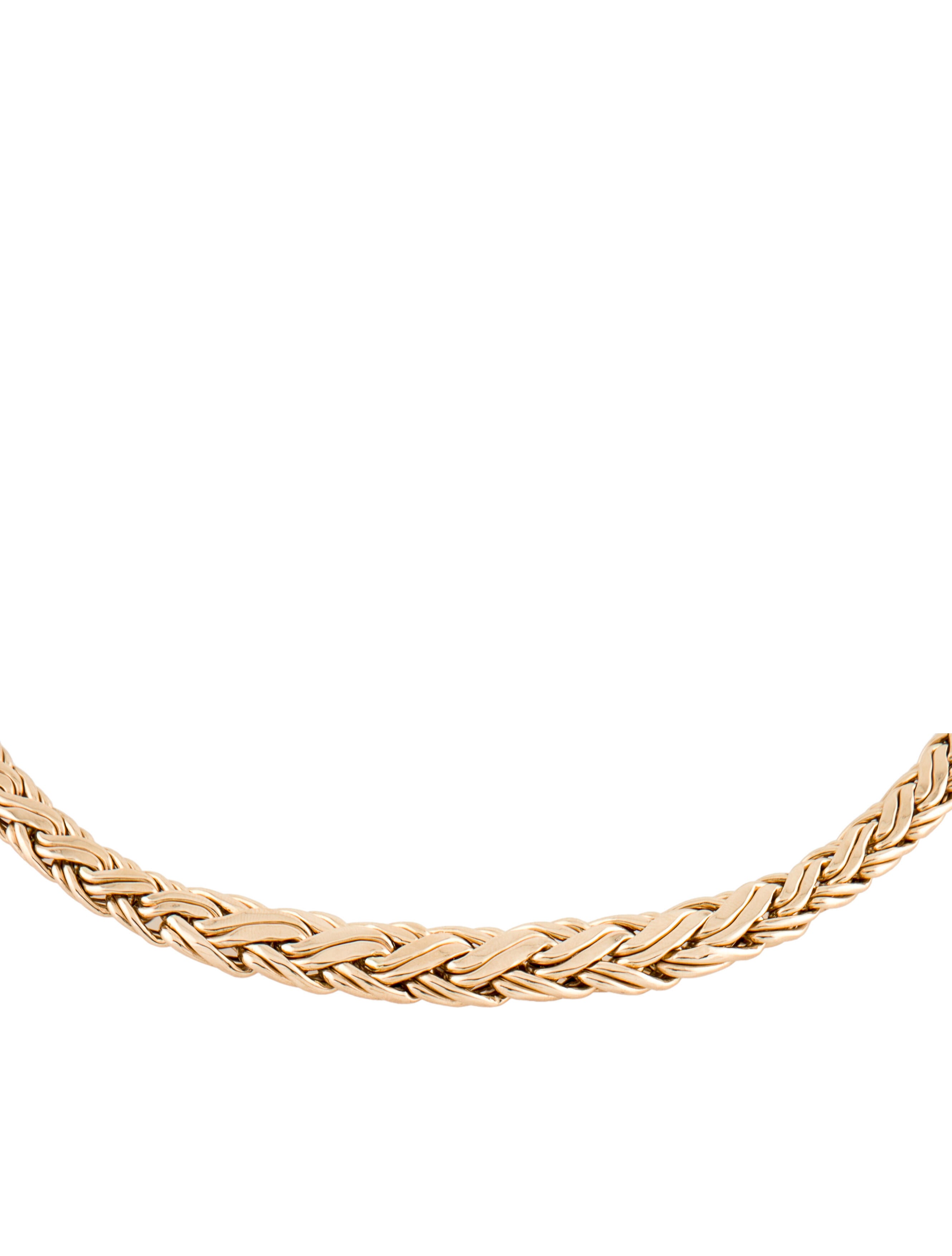Tiffany & Co. Vintage 14K Graduated Russian Braid Chain Collar Necklace ...
