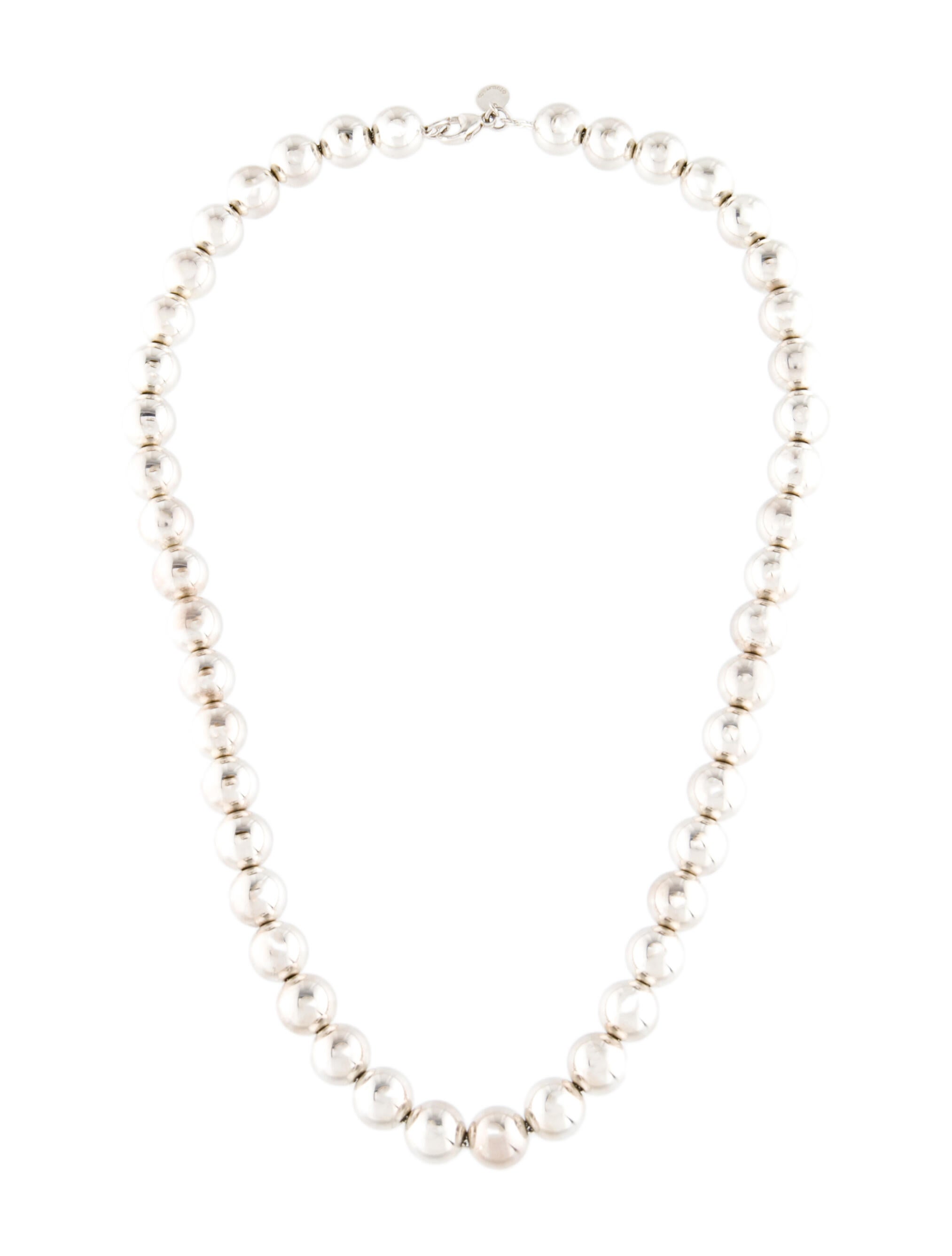 Tiffany & Co. Hardware Ball Necklace - Sterling Silver Chain, Necklaces ...