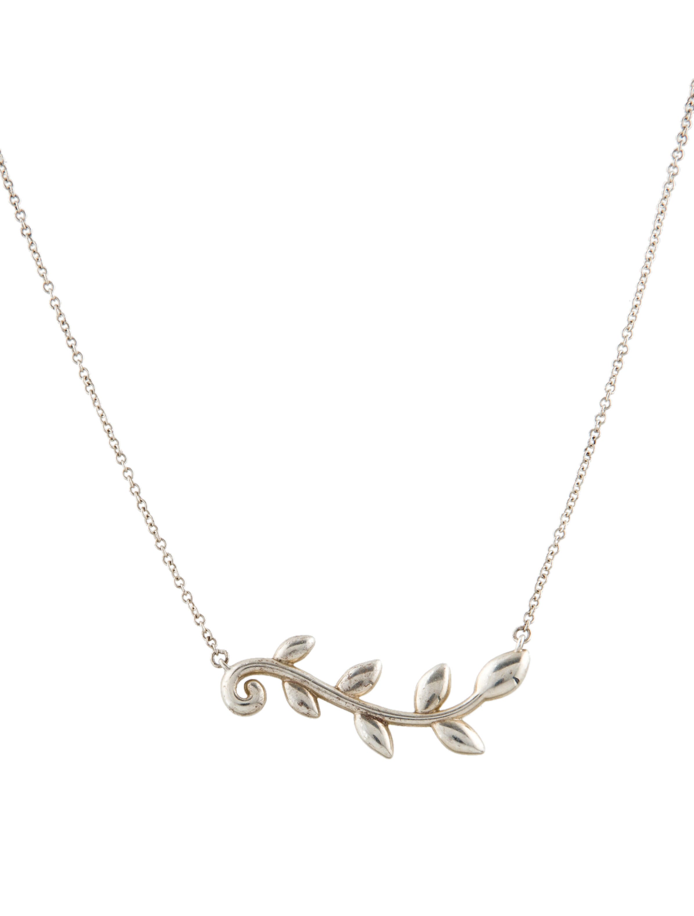 Tiffany & Co. Olive Leaf Vine Pendant Necklace - Sterling Silver ...