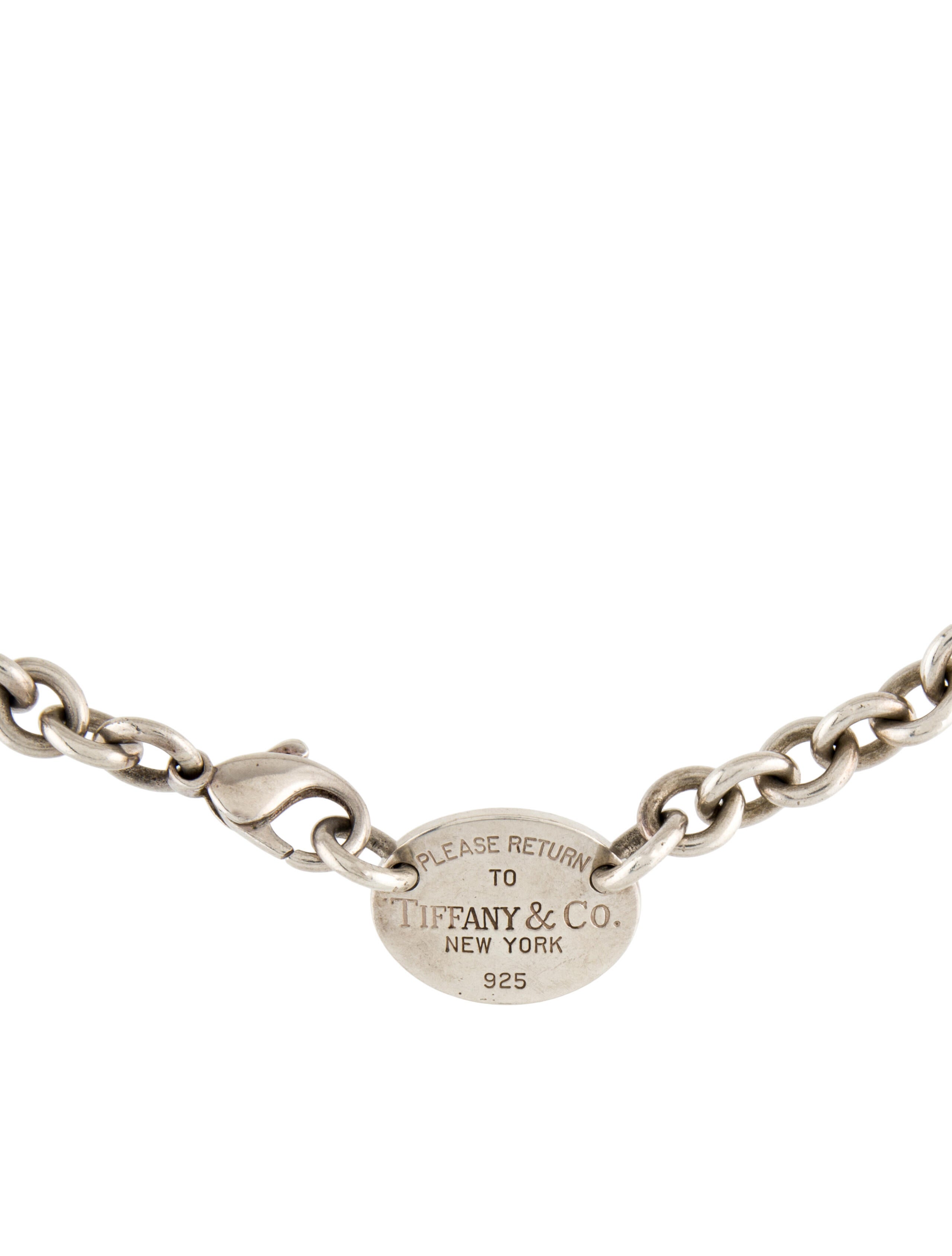 Tiffany & Co. Return to Tiffany® Oval Tag Choker Necklace - Sterling ...