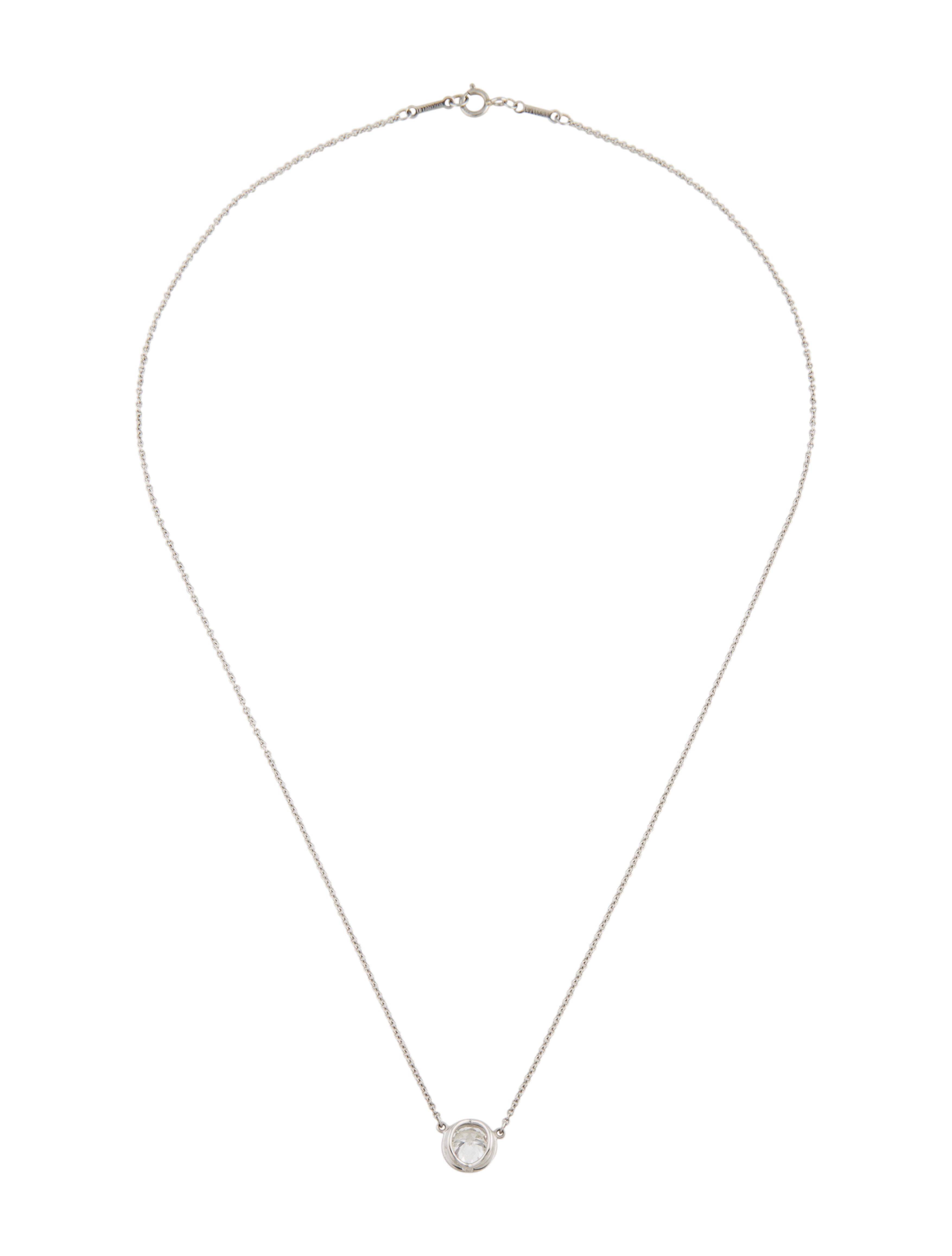 Tiffany & Co. Platinum Diamonds by the Yard Pendant Necklace - 950 ...