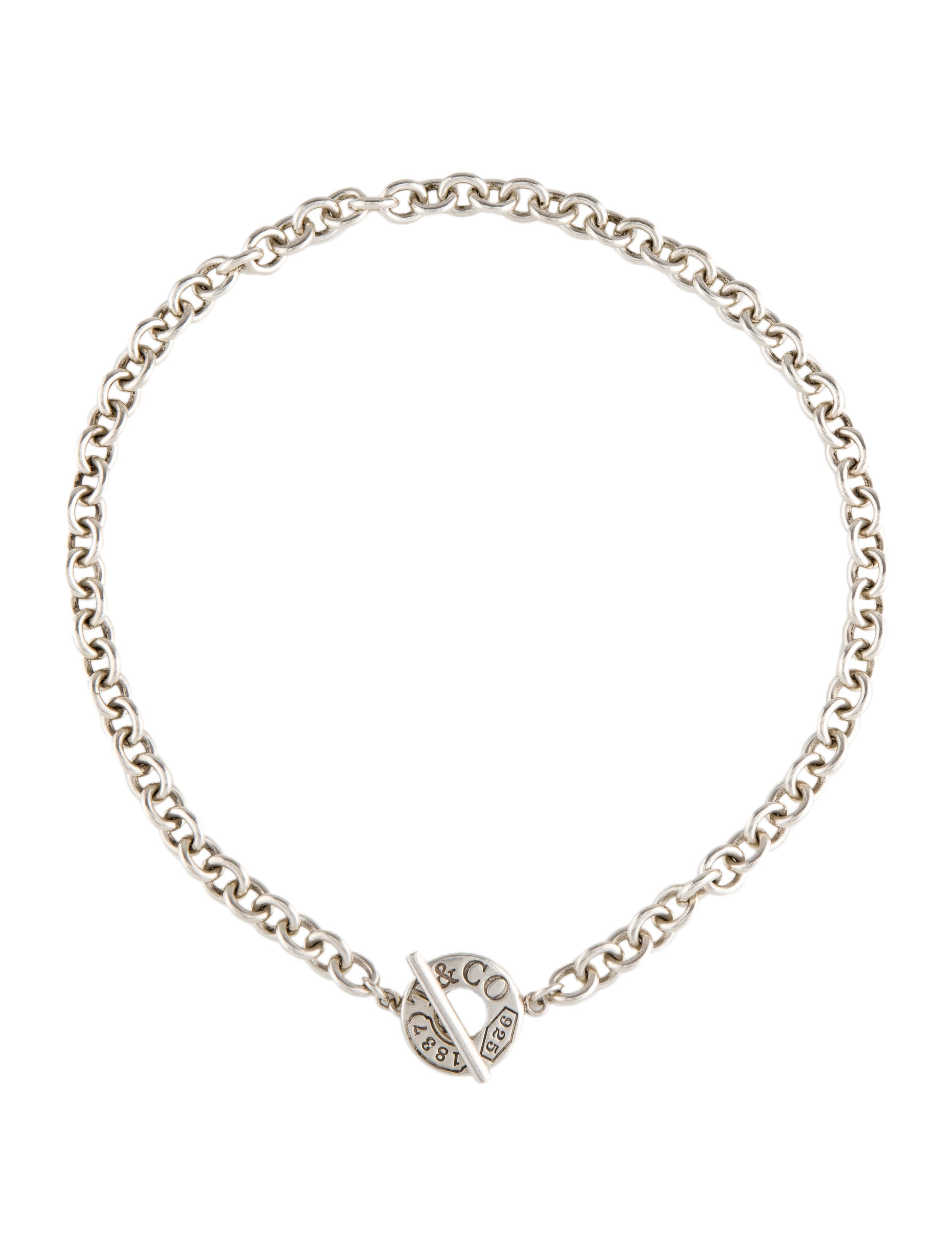 Tiffany & Co. 1837 Toggle Necklace - Sterling Silver Chain, Necklaces ...