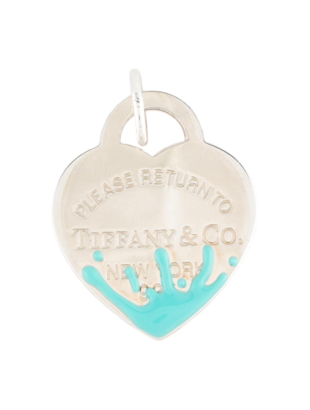 Tiffany & Co. Color Splash Heart Tag Charm - Blue, Sterling Silver ...