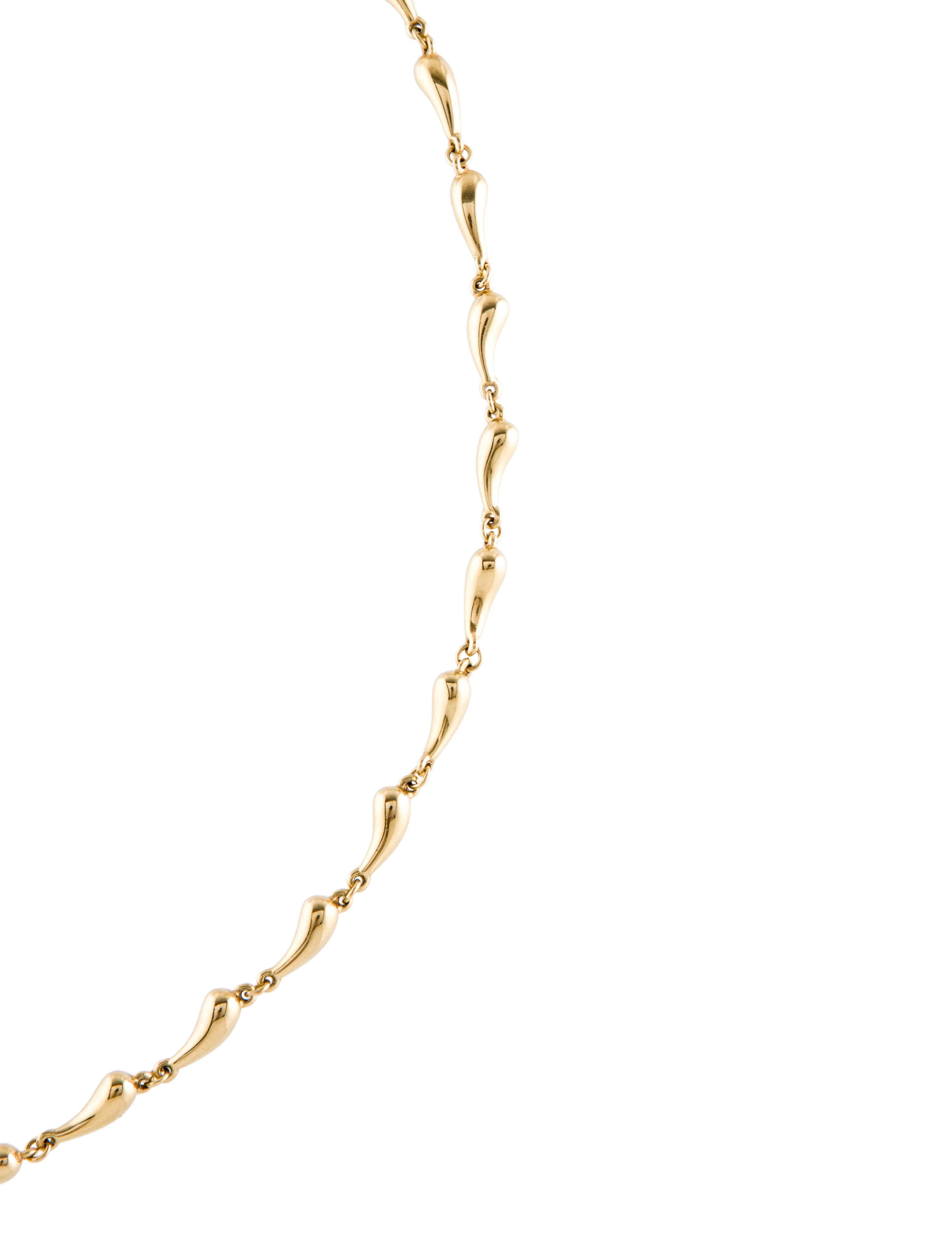 Tiffany & Co. 18K Elsa Peretti Continuous Teardrop Necklace - Collar ...