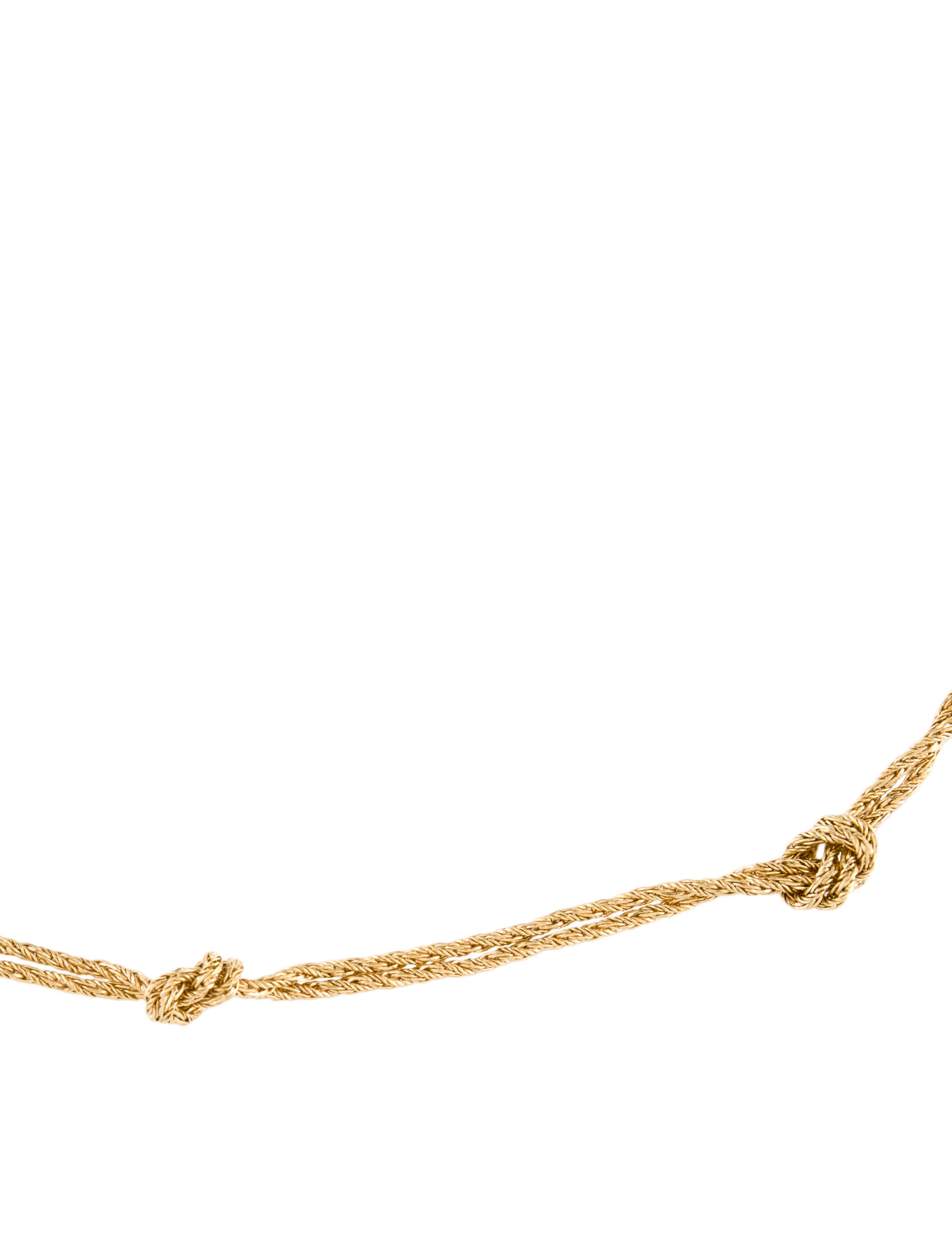 Tiffany & Co. Vintage 18K Knot Station Necklace - Station, Necklaces ...