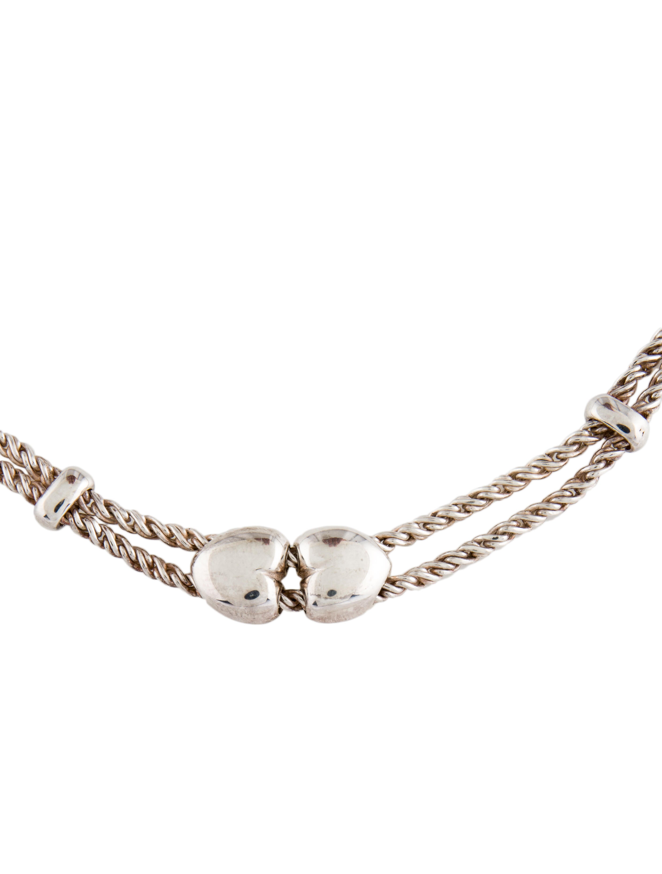 Tiffany & Co. Double Heart Sliding Rope Chain Necklace - Chain ...