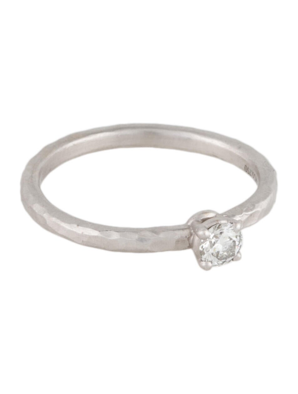 Tiffany & Co. 18K Diamond Paloma Picasso® Hammered Engagement Ring - Rhodium-Plated 18K White ...