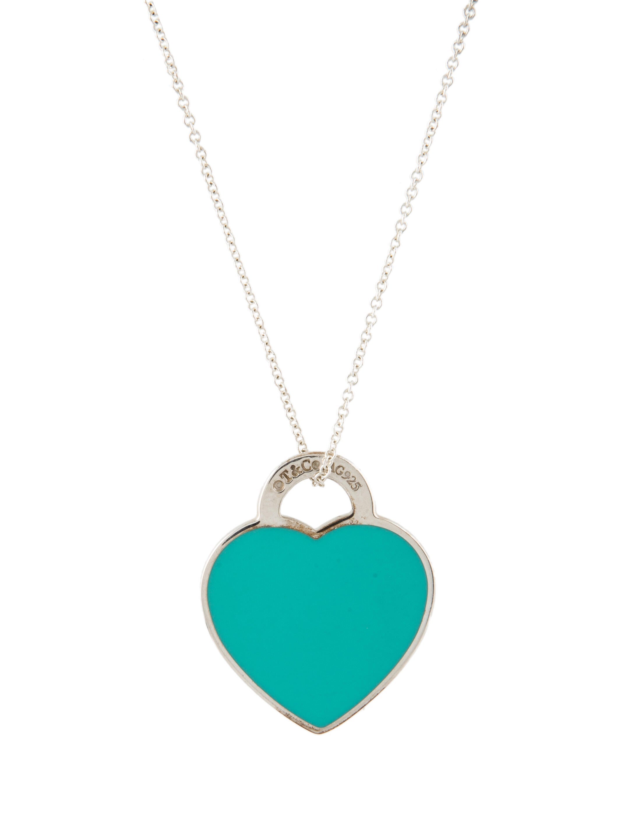Tiffany & Co. Tiffany Blue® Heart Tag Pendant Necklace - Blue, Sterling ...