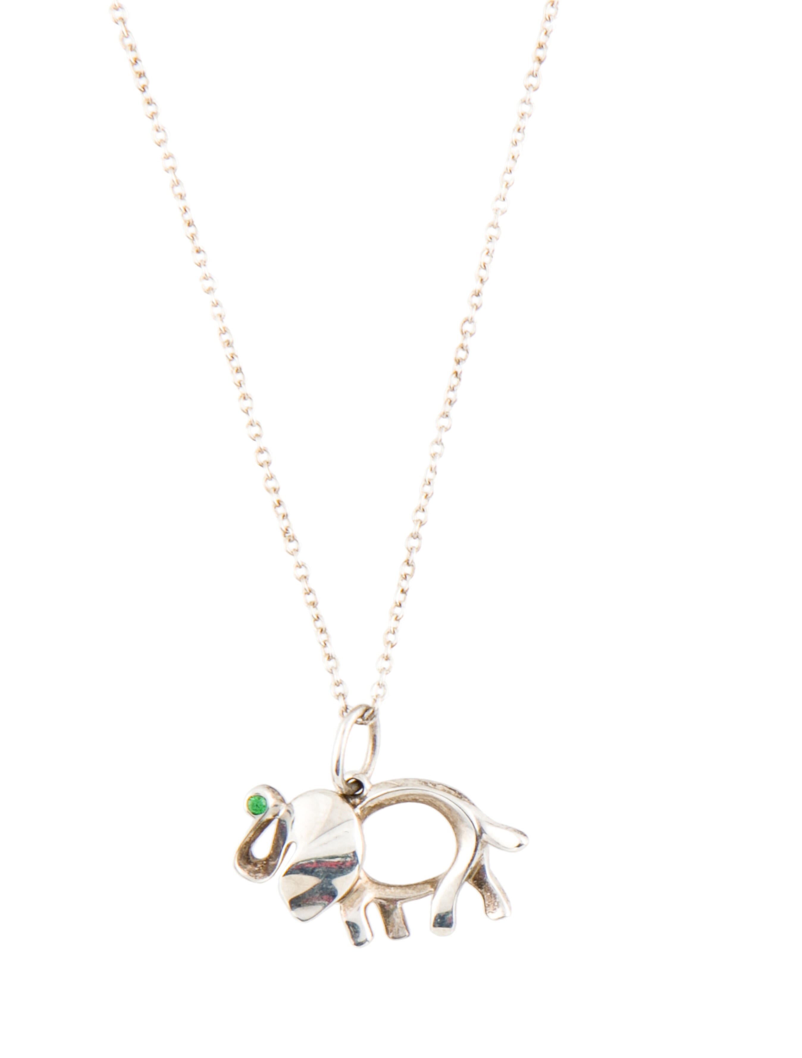 Tiffany & Co. Save The Wild Elephant Tsavorite Charm - Sterling Silver ...