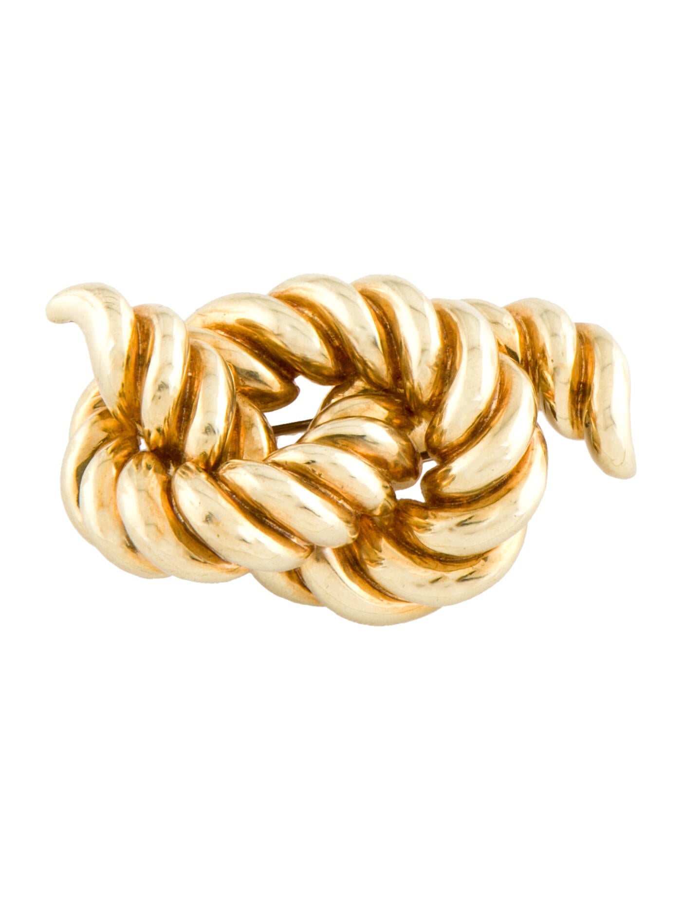 Tiffany & Co. Vintage 18K Twisted Rope Knot Brooch - 18K Yellow Gold ...