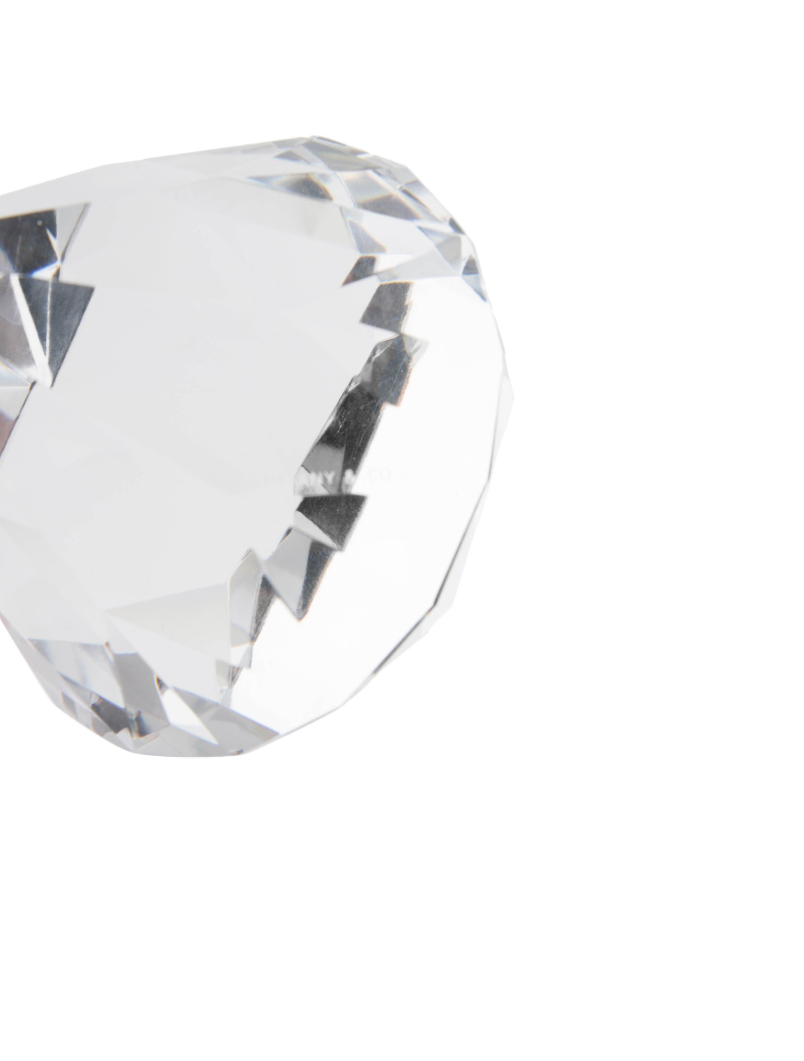 Tiffany & Co. Crystal Diamond- Form Paperweight - Clear Decorative ...