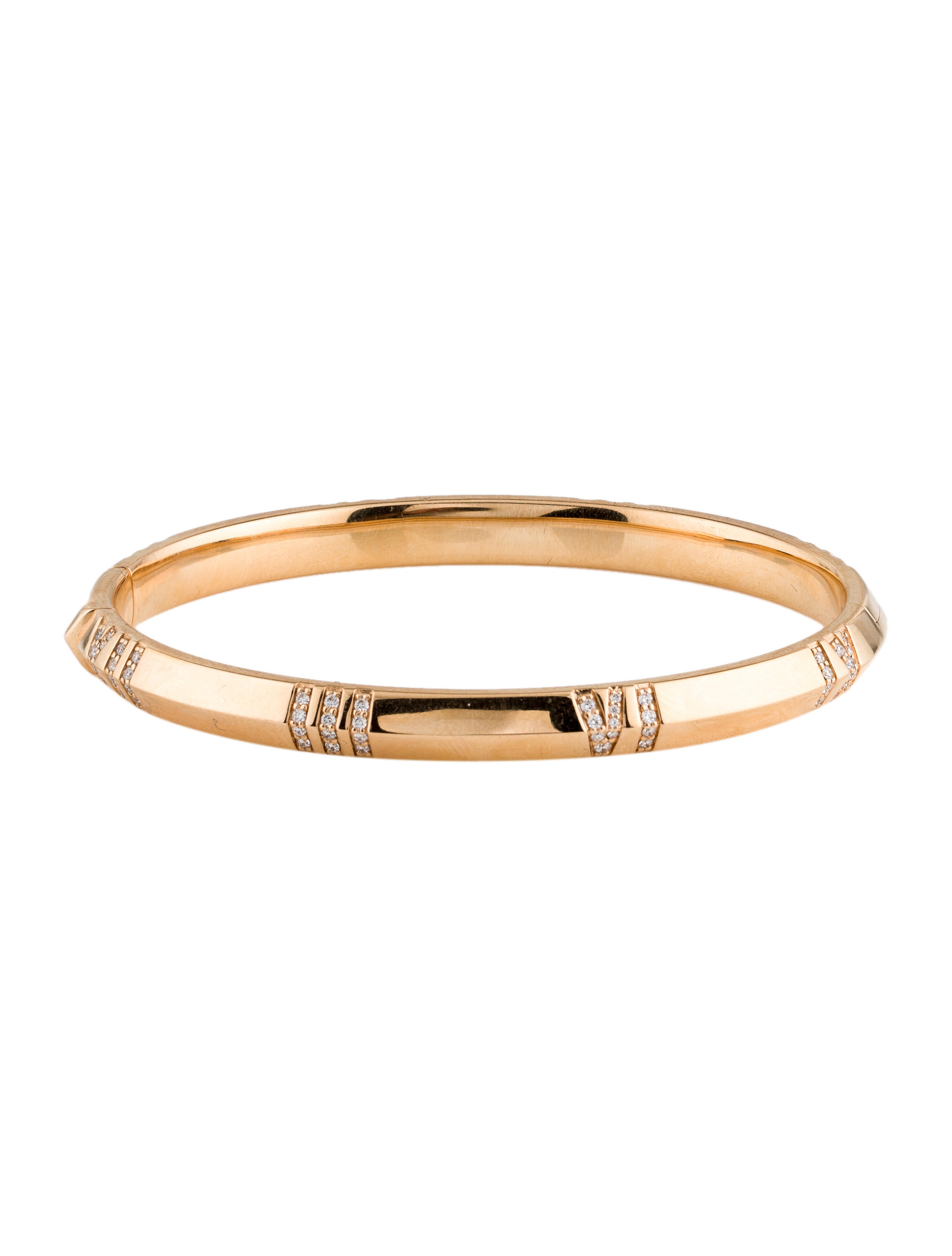 Tiffany & Co. 18K Lock Bangle Bracelet - 18K Rose Gold Bangle ...