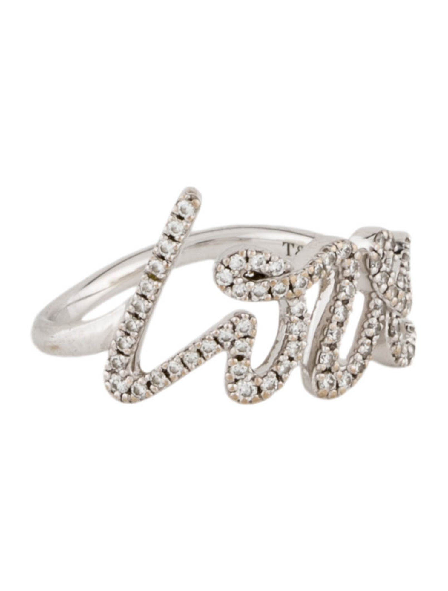 Tiffany & Co. 18K Diamond Paloma's Graffiti Love Ring - Rhodium-Plated ...