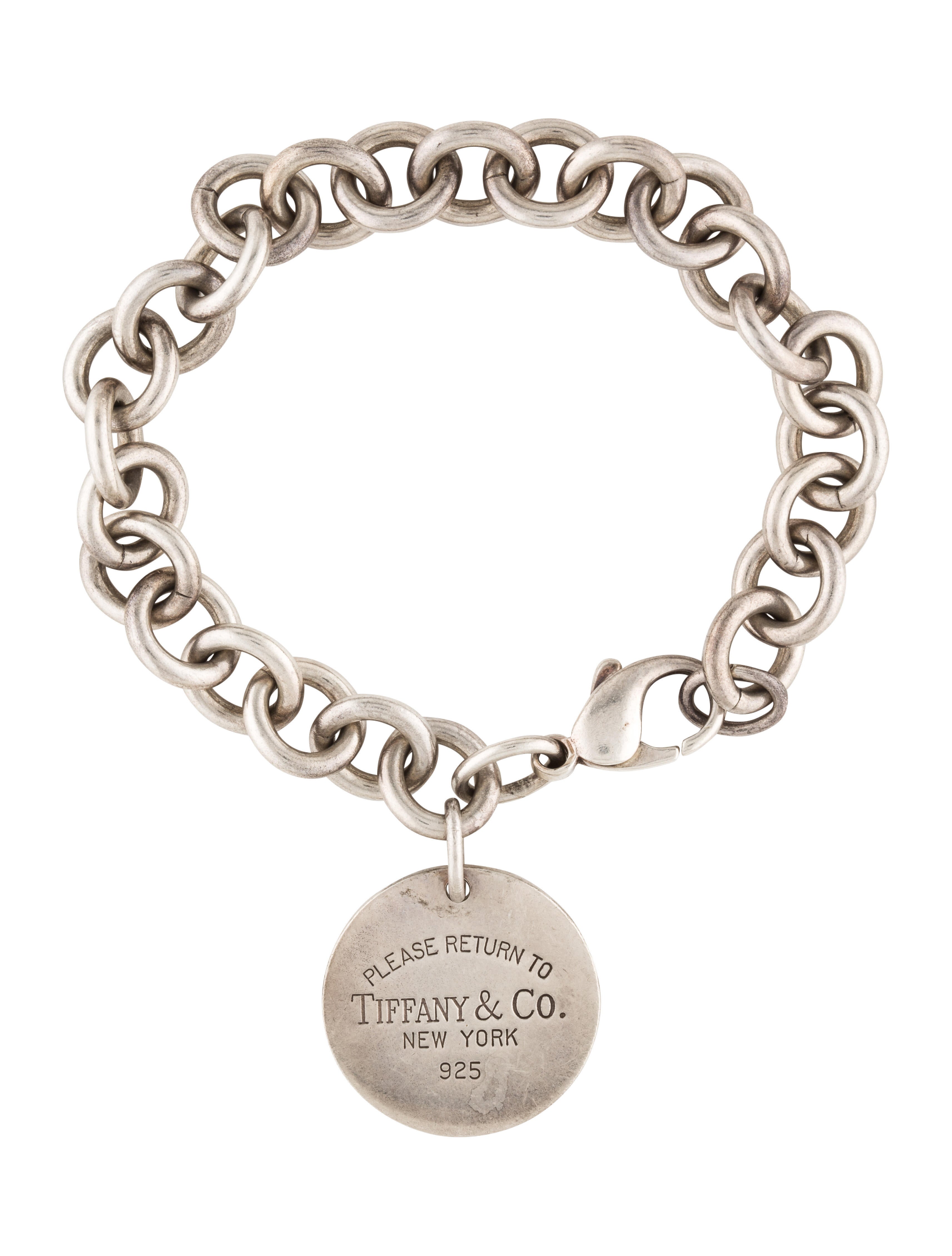 Tiffany & Co. Round Tag Charm Bracelet - Sterling Silver Charm ...