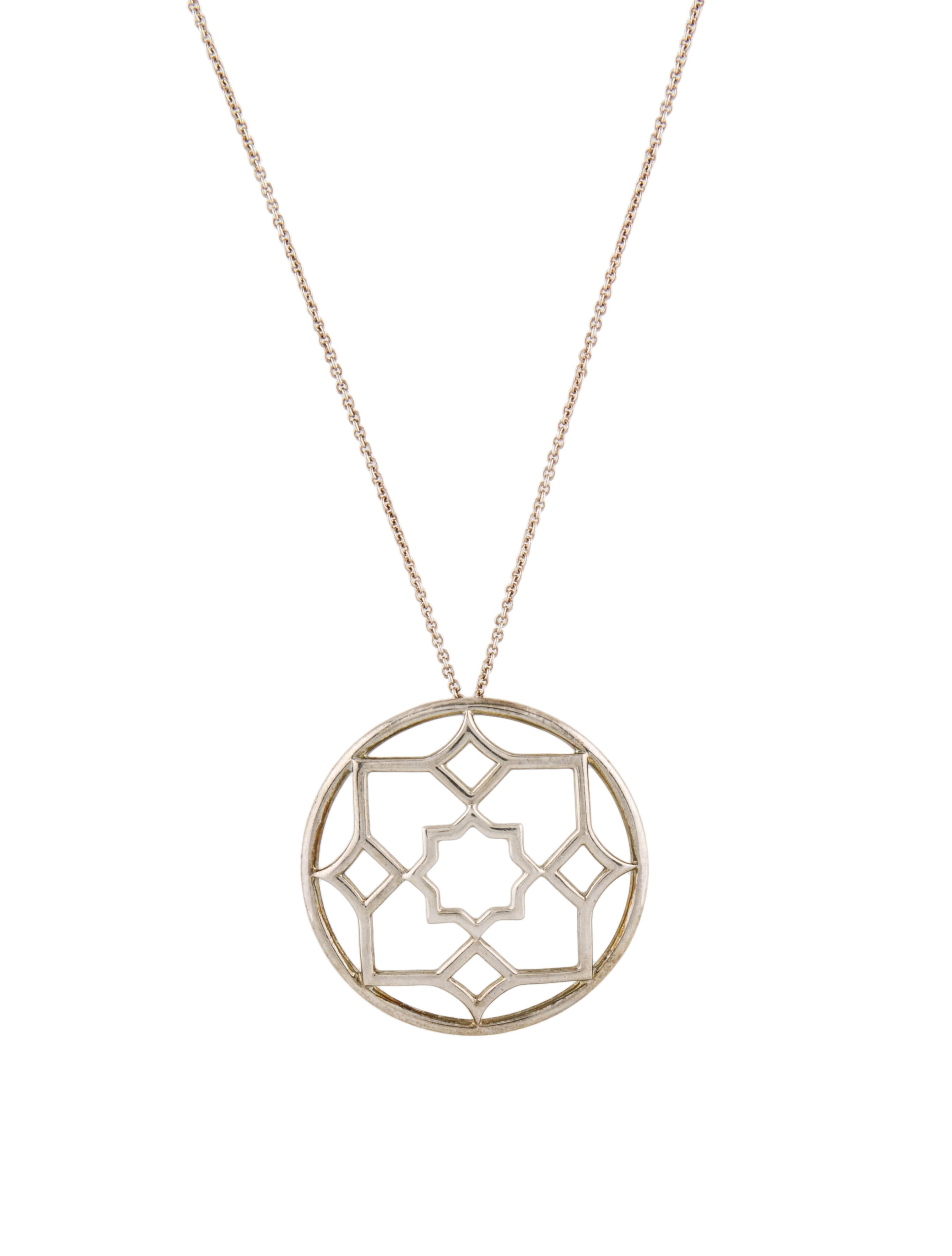 Tiffany & Co. Zellige Open Pendant Necklace - Sterling Silver Pendant ...