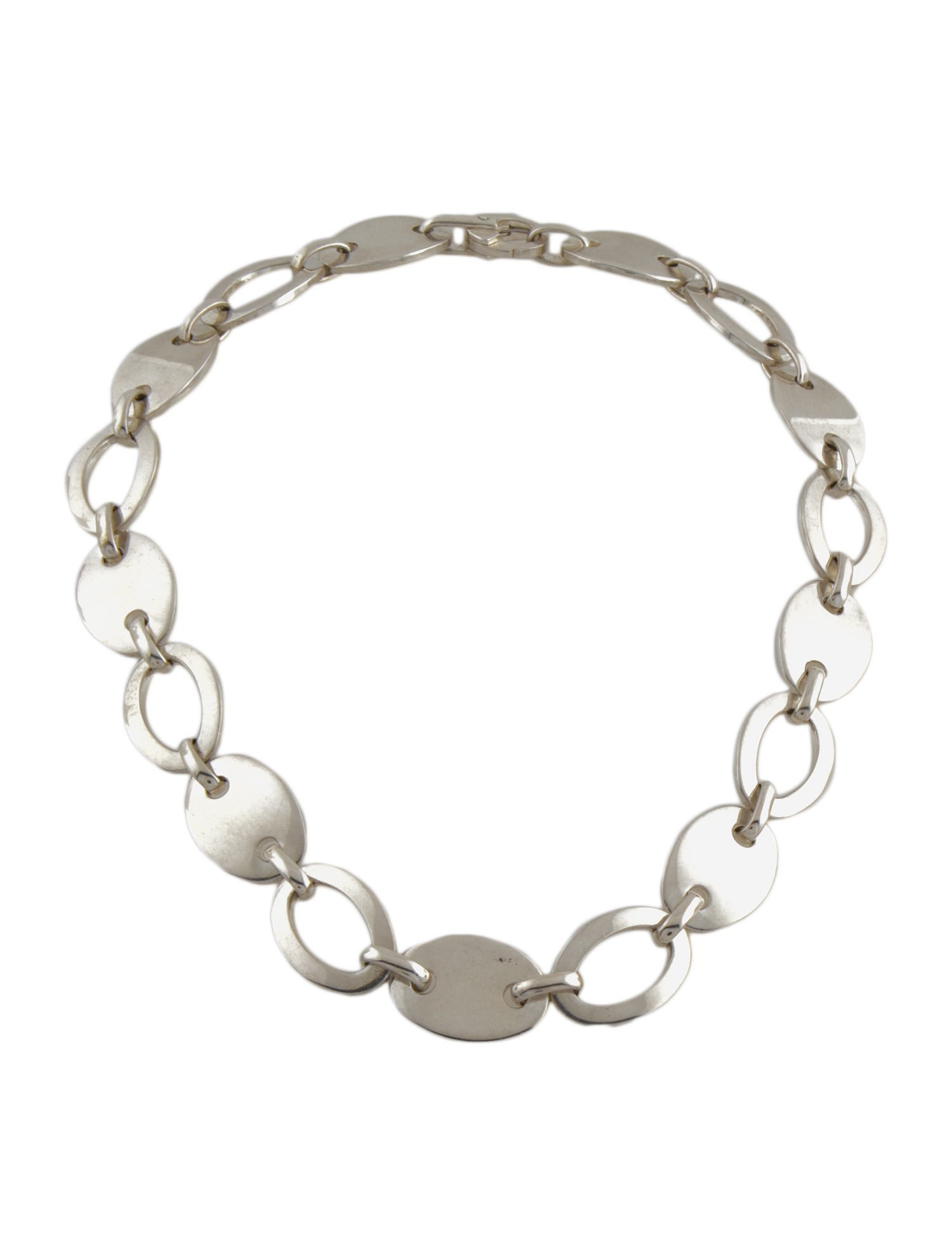 Tiffany & Co. Oval Disc Collar Necklace - Sterling Silver Collar ...