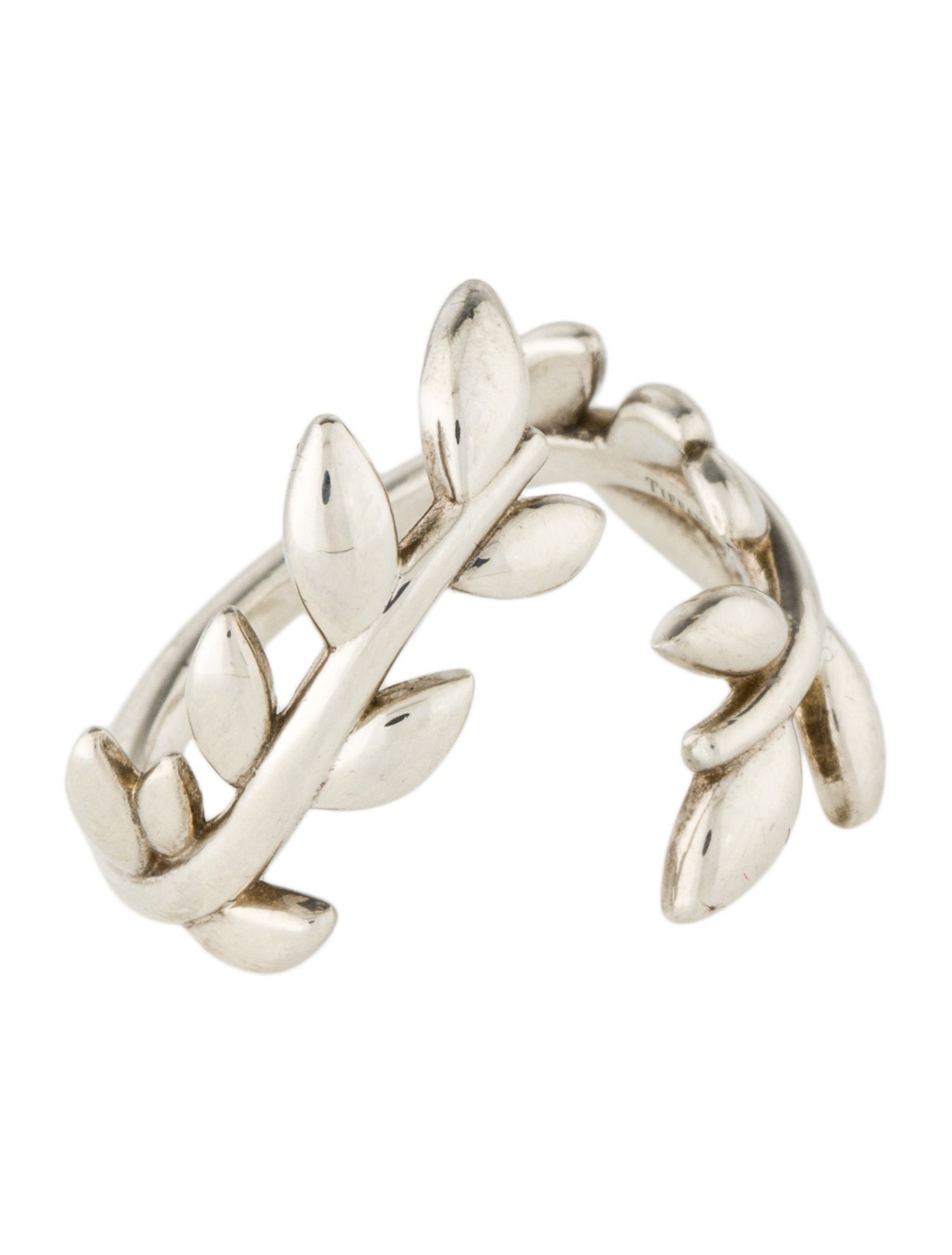 Tiffany & Co. Olive Leaf Bypass Ring - Sterling Silver Band, Rings - TIF264526 | The RealReal