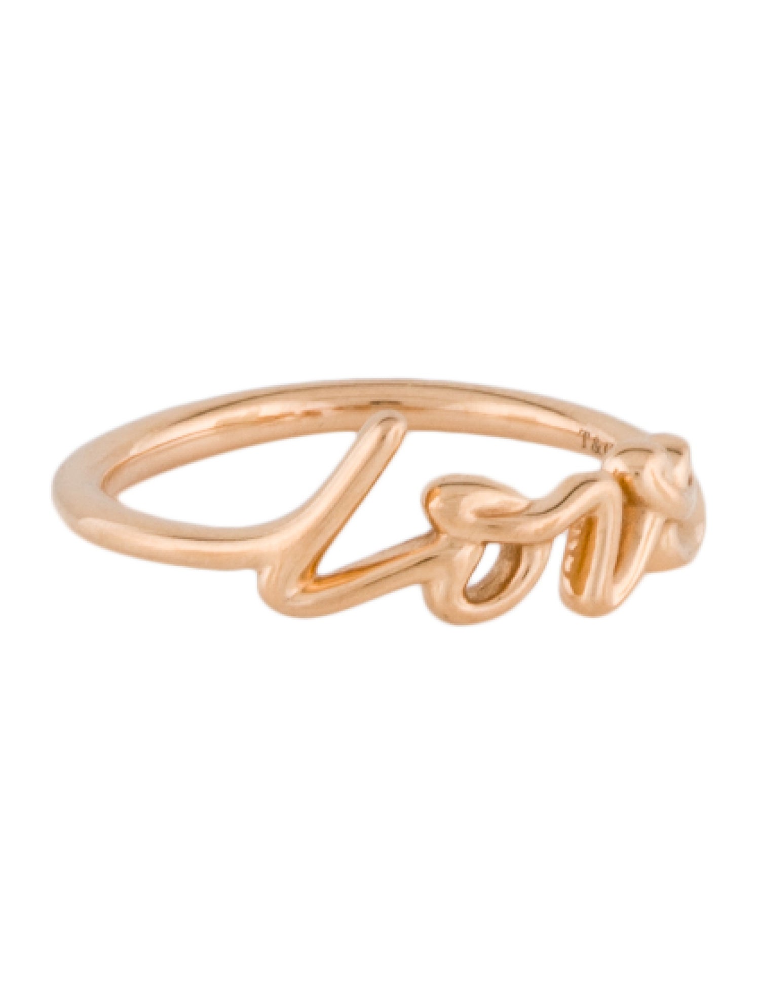 Tiffany & Co. 18K Paloma's Graffiti Love Ring - 18K Rose Gold Band ...